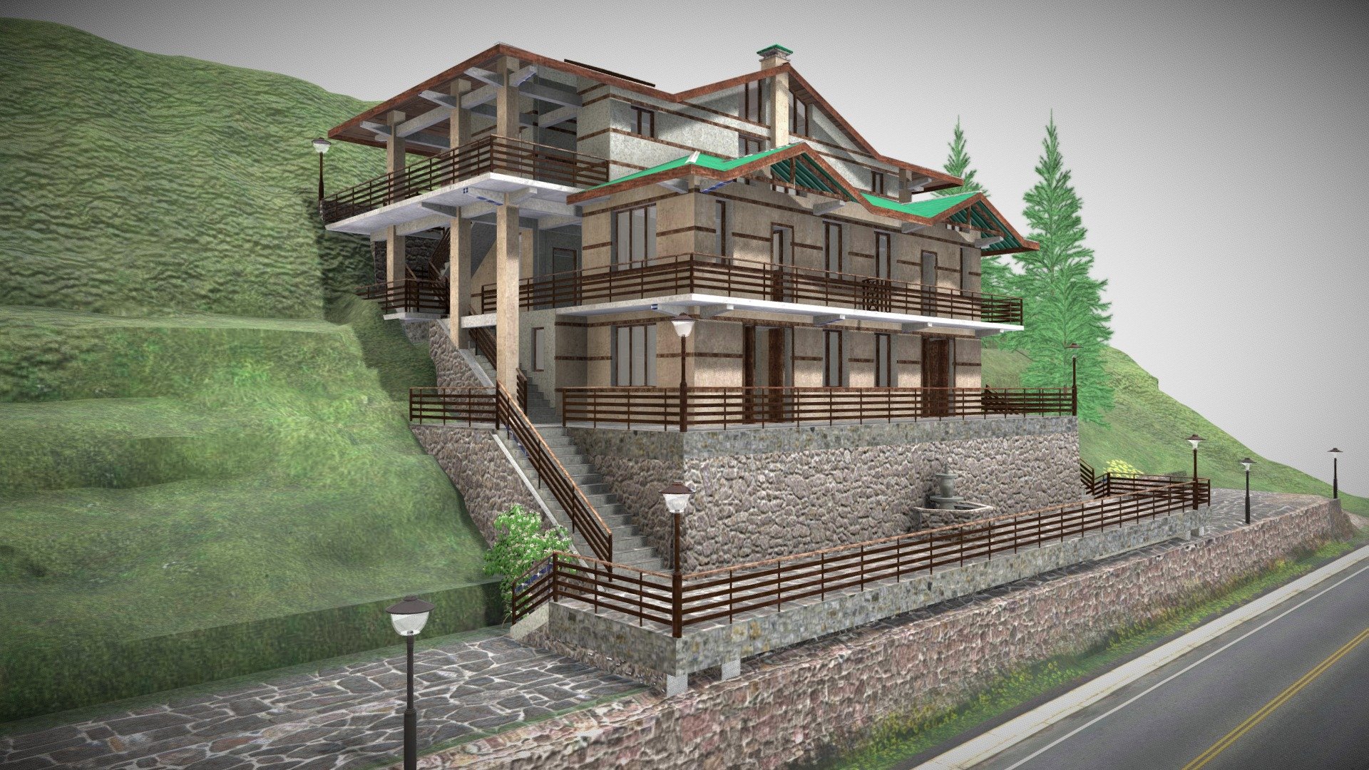 Private Cottage in Mountain - Buy Royalty Free 3D model by Francesco ...