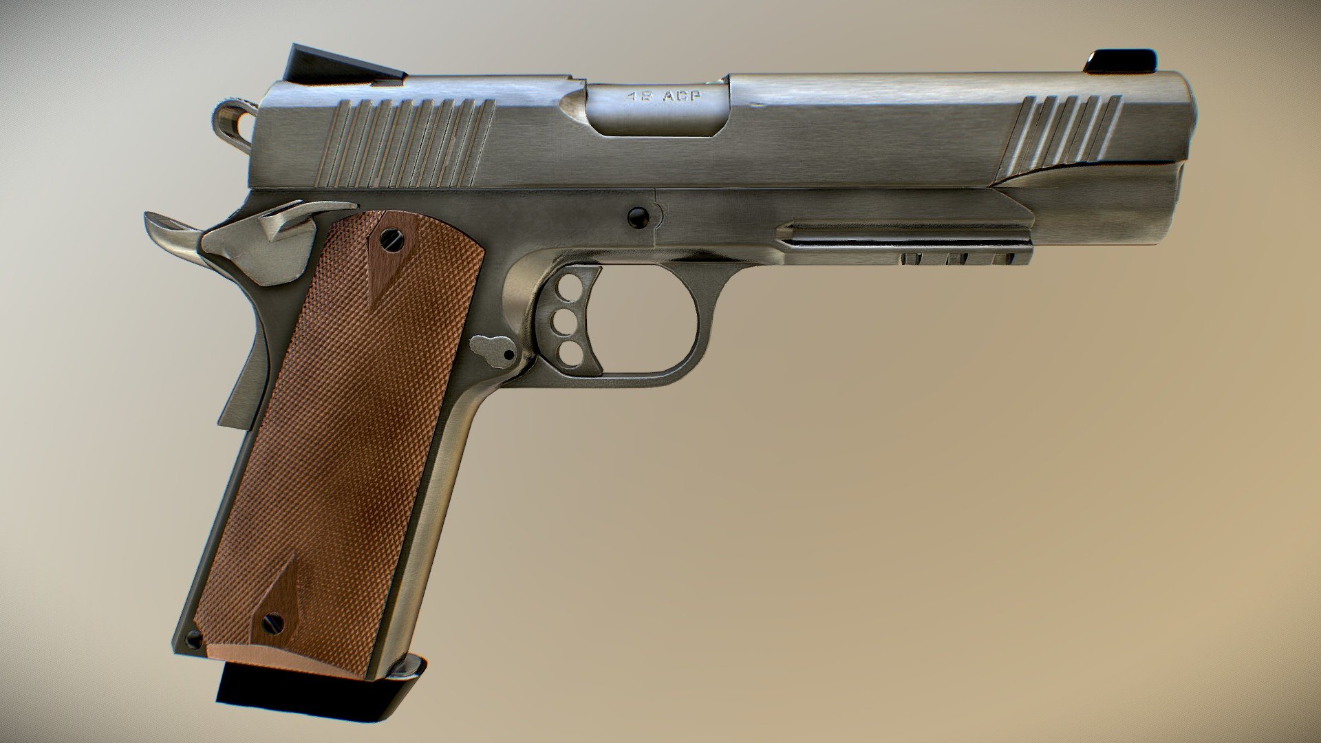 1911 Pistol With Rail - Download Free 3D model by Joche007 (@fkboy123 ...