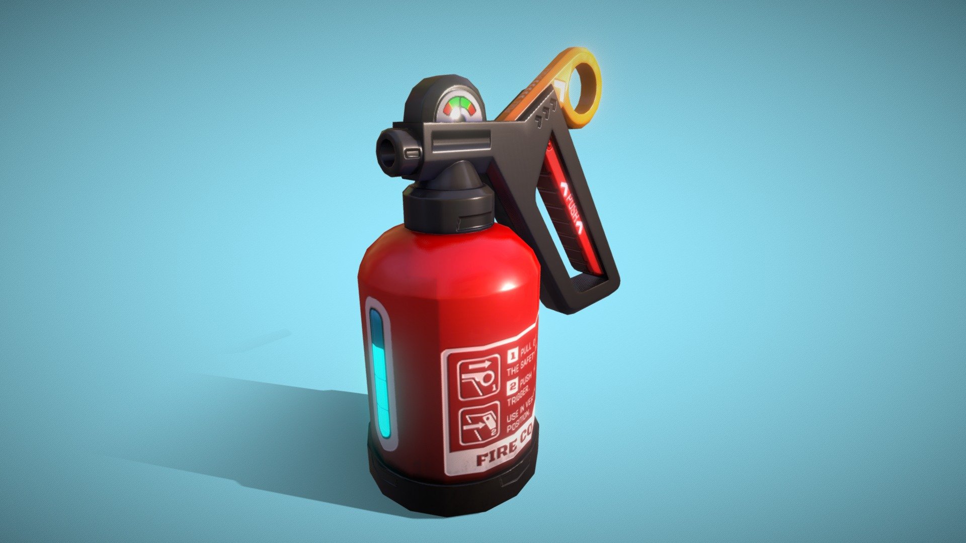 Stylized Sci-Fi Small Fire Extinguisher - Buy Royalty Free 3D model by ...