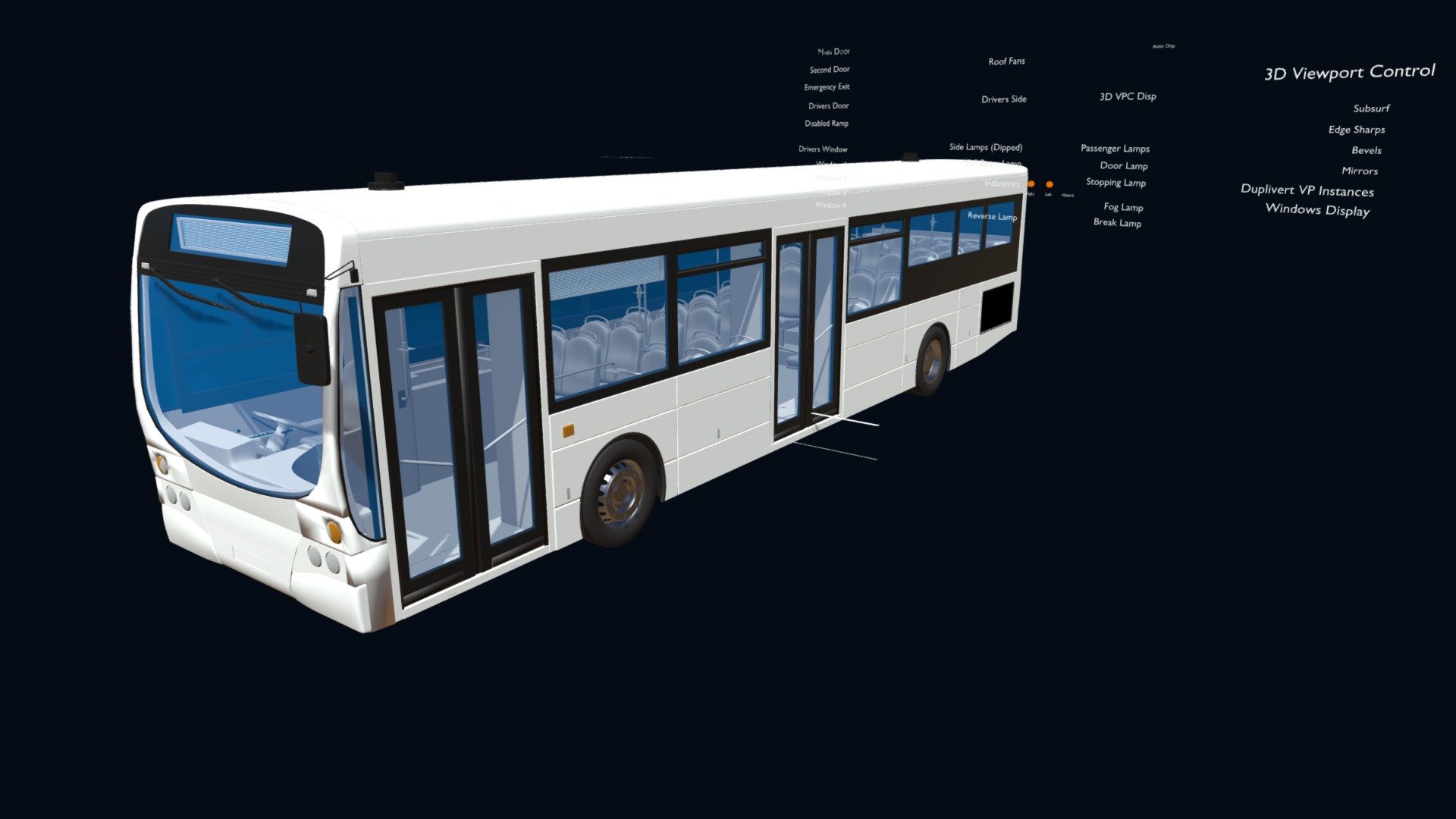 Transit Bus | Two Service Doors (variant) - Download Free 3D model by ...