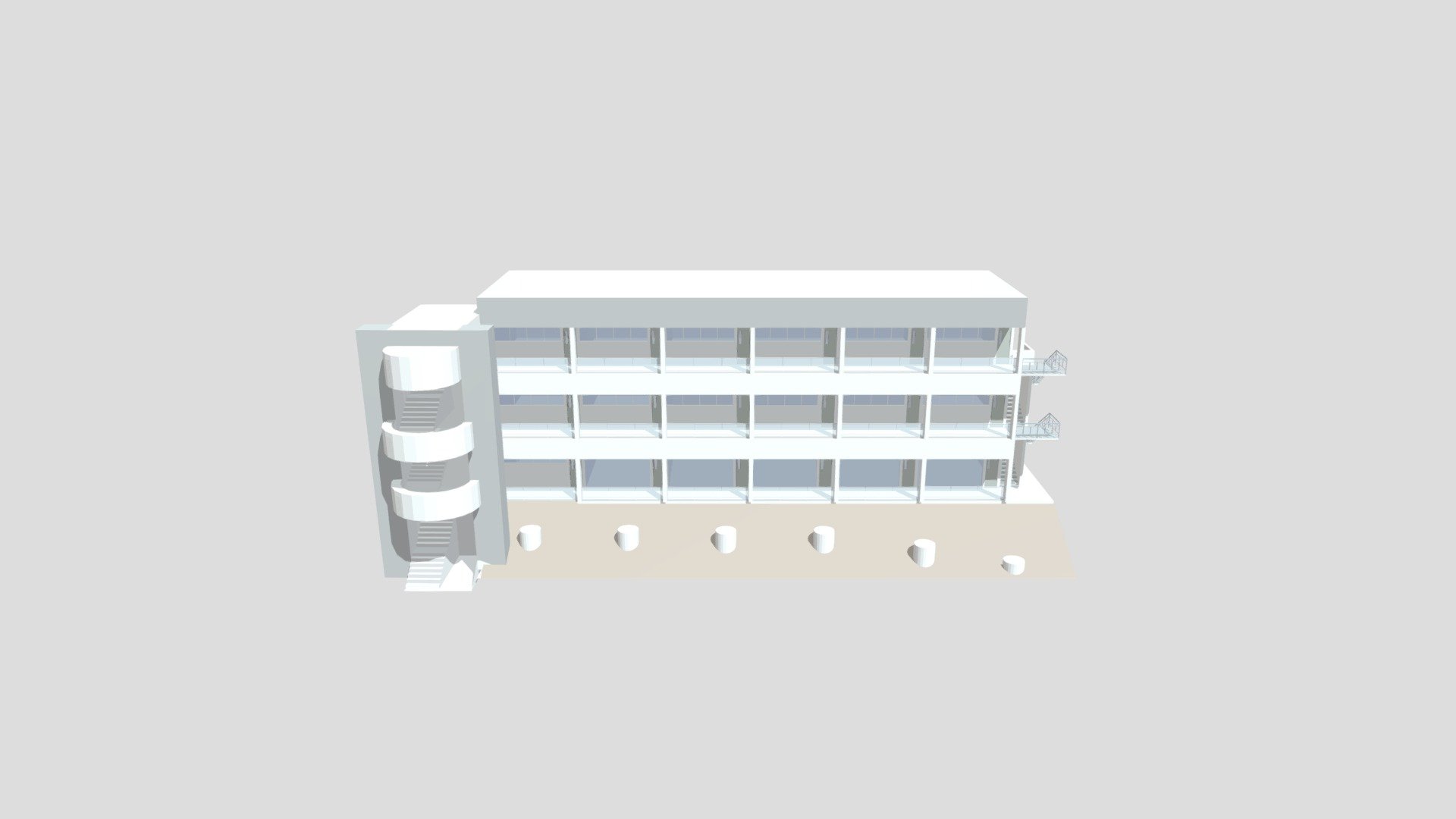 FACHADA SKETCHUP - Download Free 3D model by daniel acevedo (@danielacevedo) [80ccd76] - Sketchfab