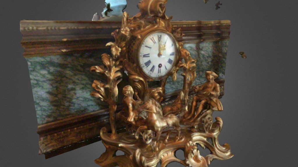 Gold clock, some natural light - 3D model by Model Thomas (@daaanin ...