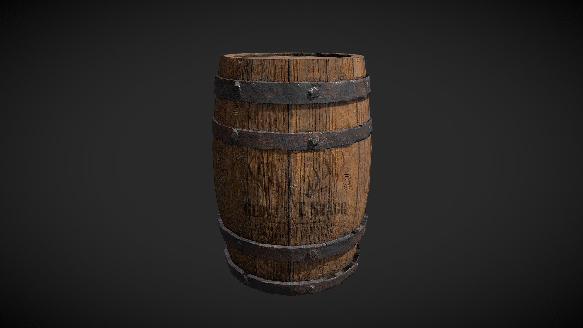 Low Poly Whiskey Barrel - 3D model by abraxis3103 [80d5e6a] - Sketchfab