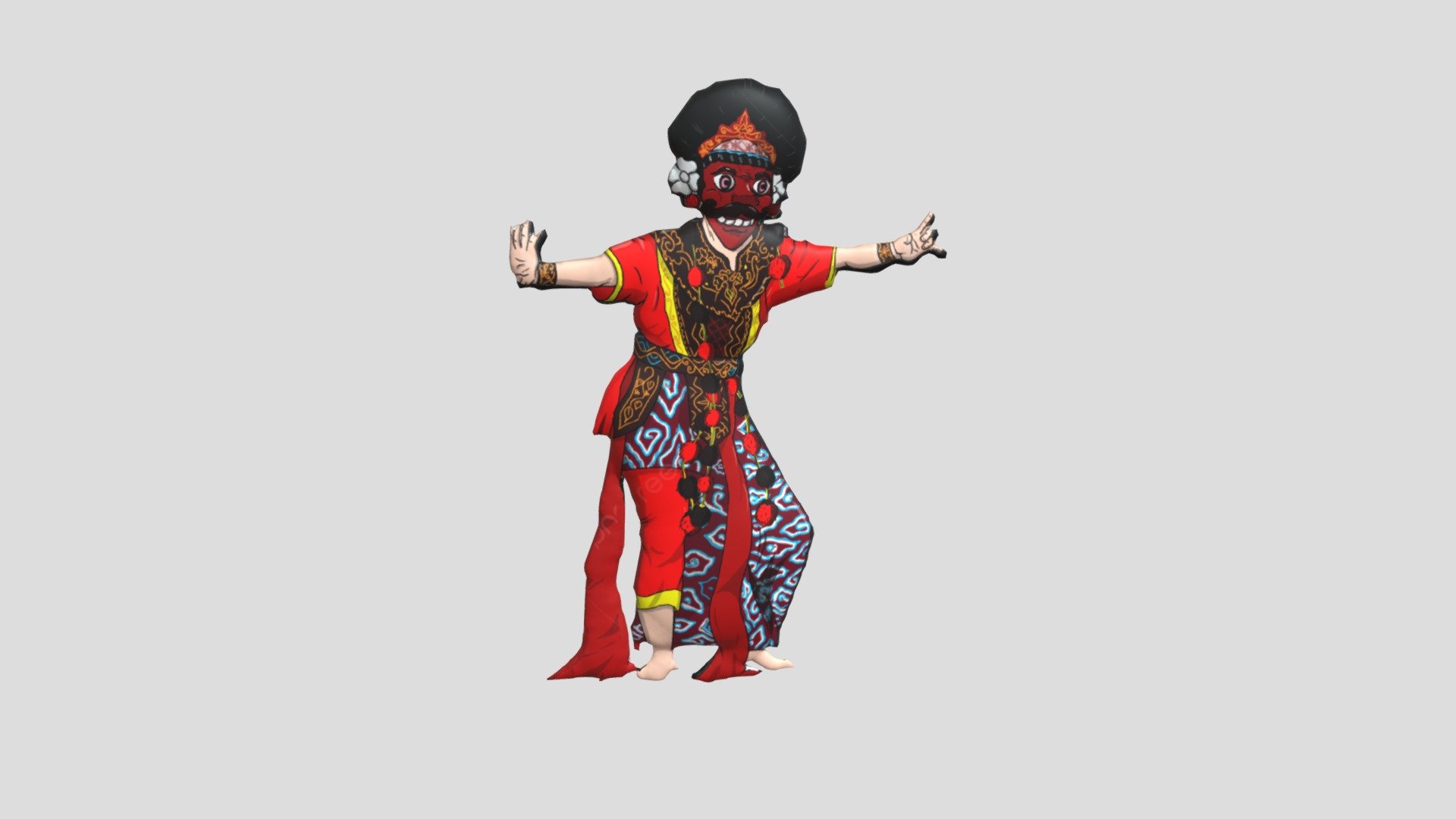 Tari Topeng (Jawa Barat) - 3D model by alviraoktavia [80dbe6b] - Sketchfab