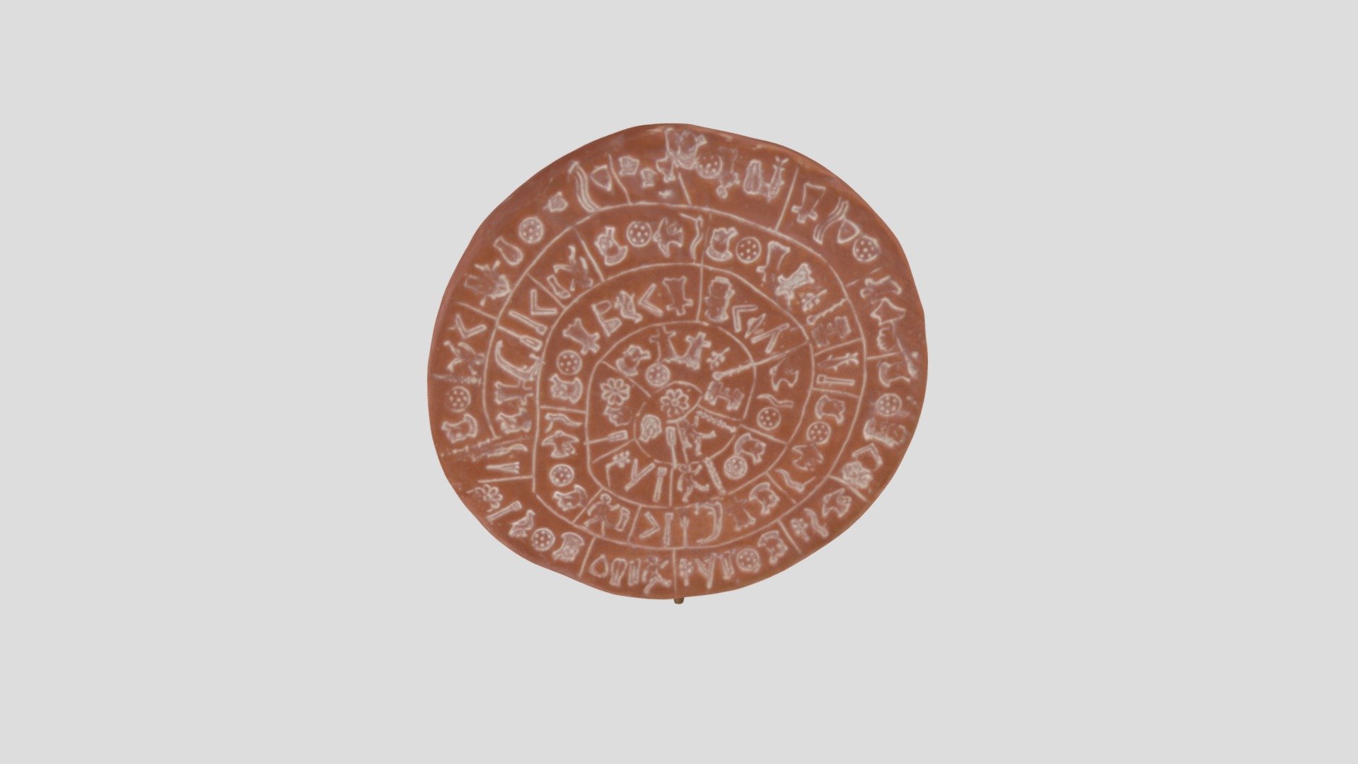 Faistos Disk 3D Model Sample - 3D model by up2metric [80dd37b] - Sketchfab