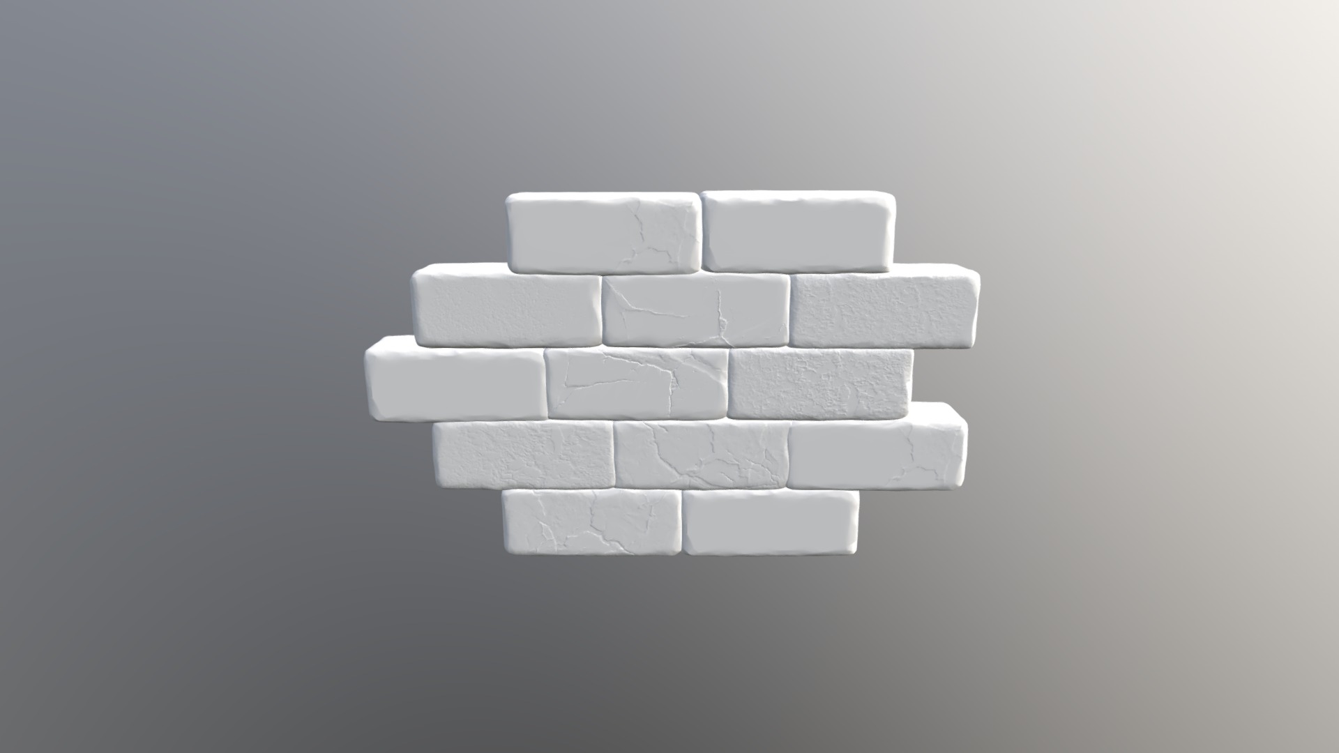 Cracked And Plain Wall - 3D model by AllenD [80e2339] - Sketchfab