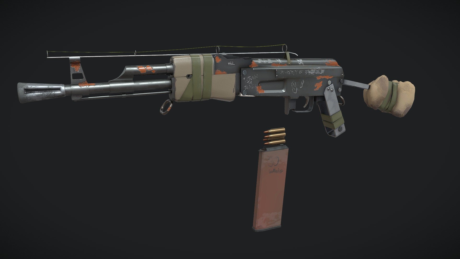 Makeshift AK inspired rifle - 3D model by Sammi_stapley [80e249c ...