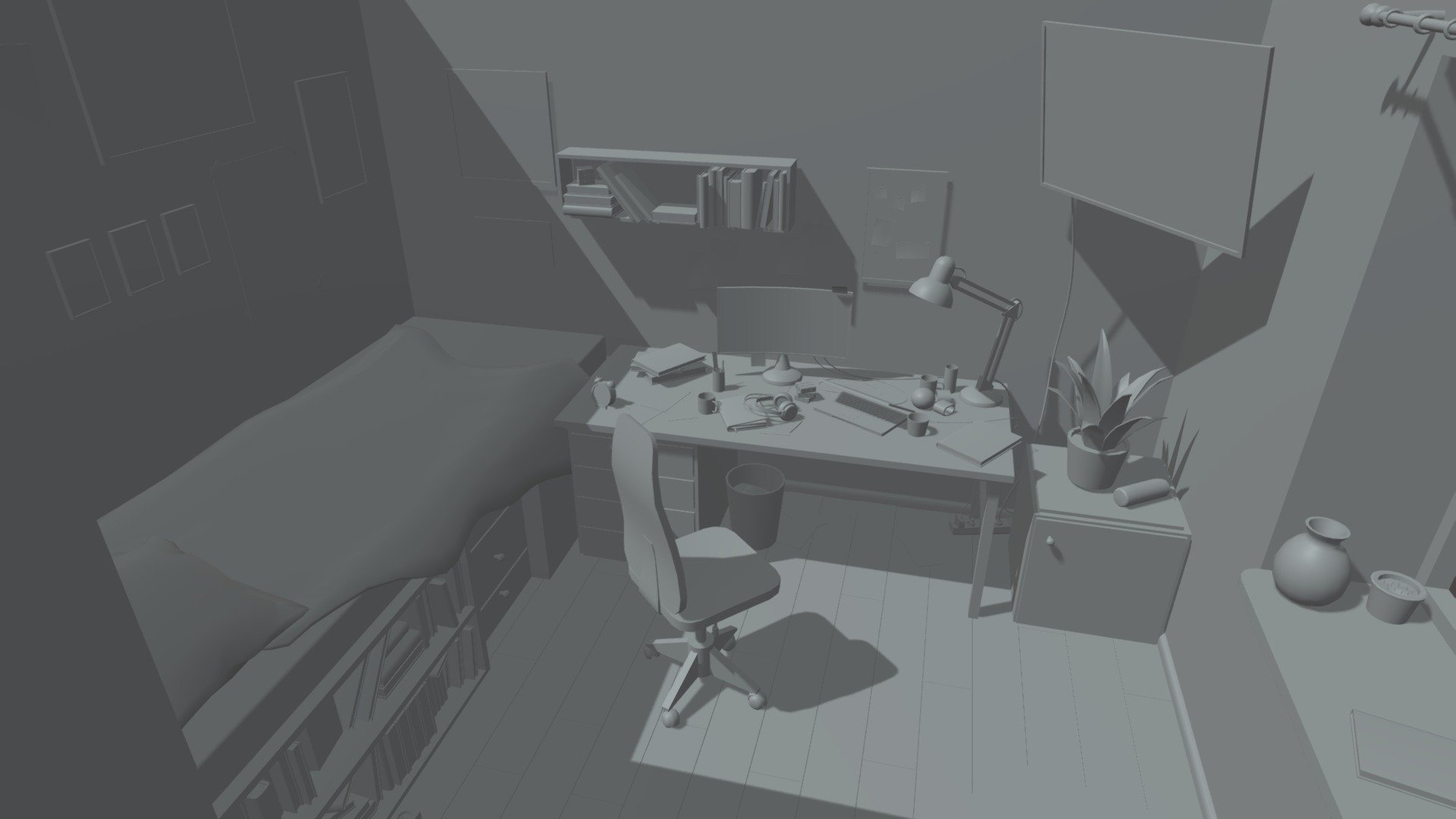 Draft_ Boss_ Room - Download Free 3D model by Glosywand [80e426e ...