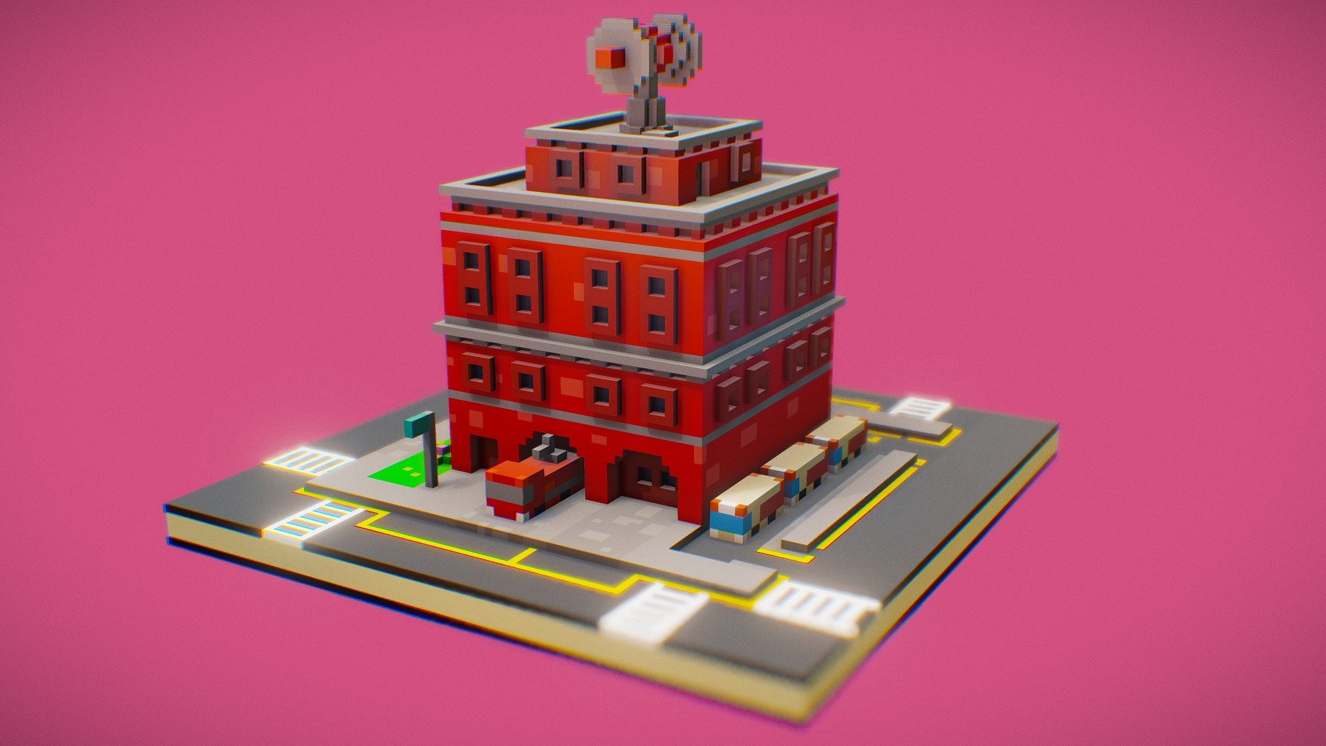 Fire Station - 3D model by Nic (@heynic) [80e6804] - Sketchfab