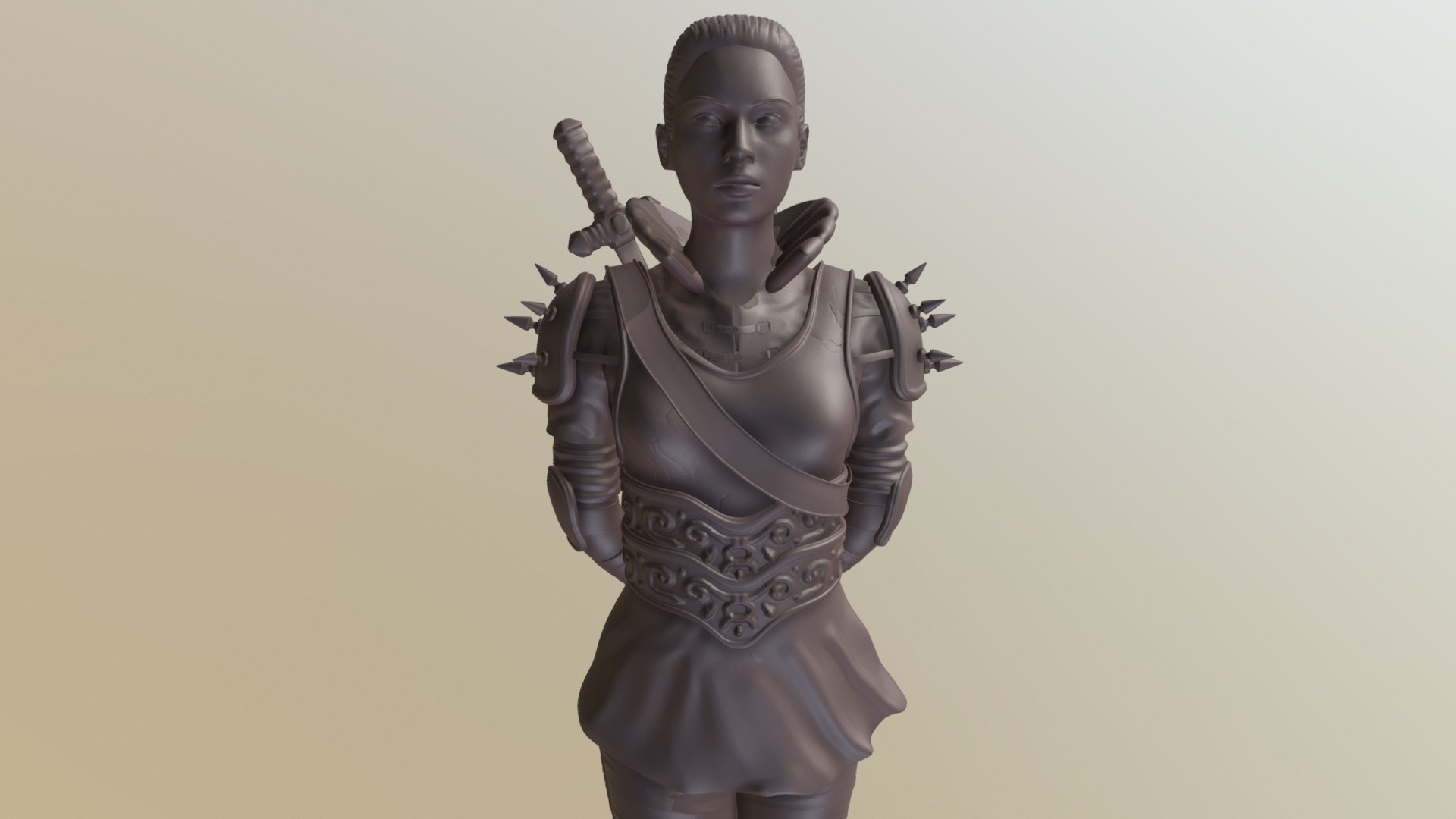 Warrior Girl - 3D model by dsv86 [80e875d] - Sketchfab