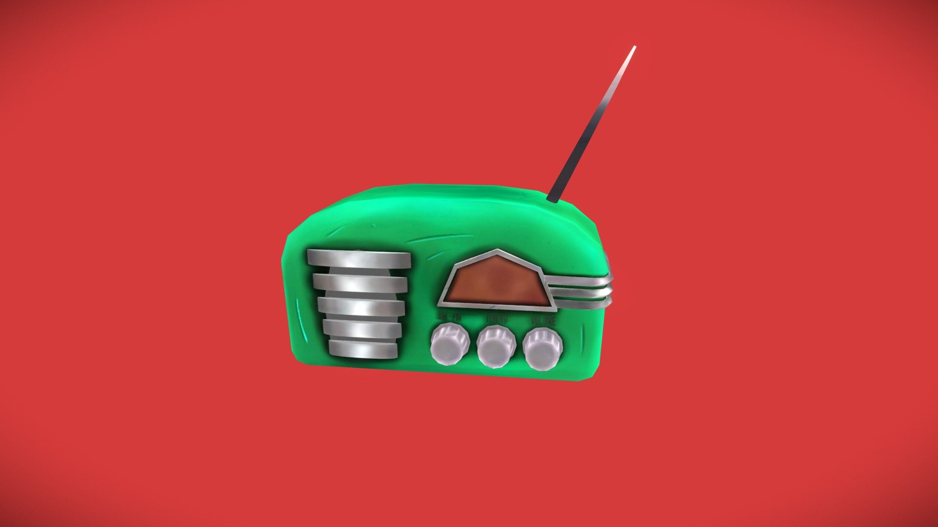 Retro Style Radio - Low Poly - Hand Painted - Download Free 3D model by ...