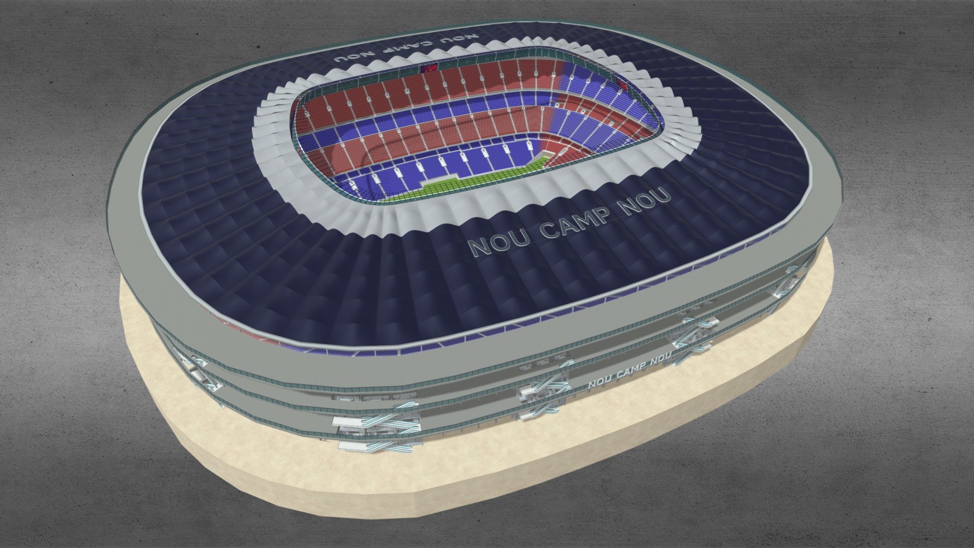 New Camp Nou Stadium Barcelona Spain - 3D model by nuralam018 [80ec379 ...