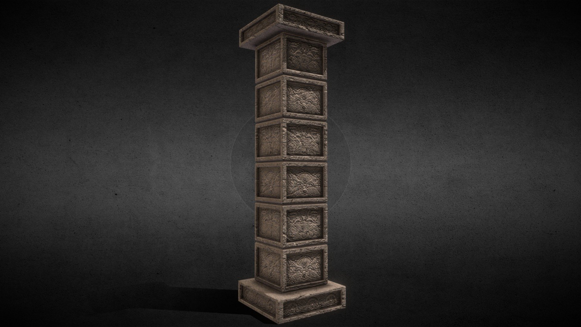 Ancient Stone Pillar_B - Download Free 3D model by TunZharif [80ec5a0 ...
