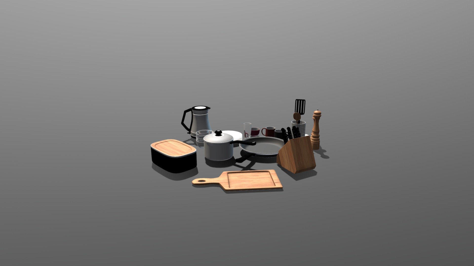 Blender Free Asset Pack - Kitchen - 3D model by plaz [80ee651] - Sketchfab