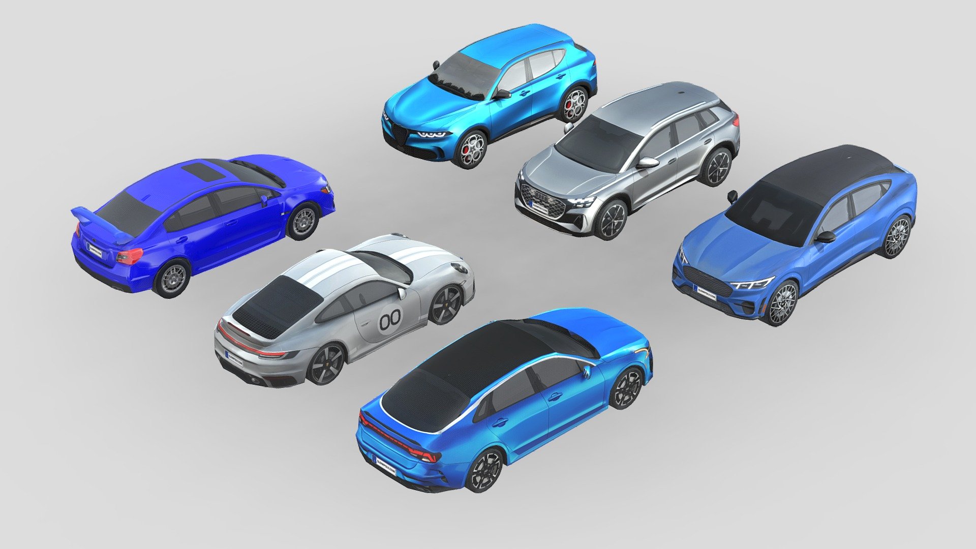 Low-Poly Car Pack 007 - Sporty Selection - Buy Royalty Free 3D model by ...