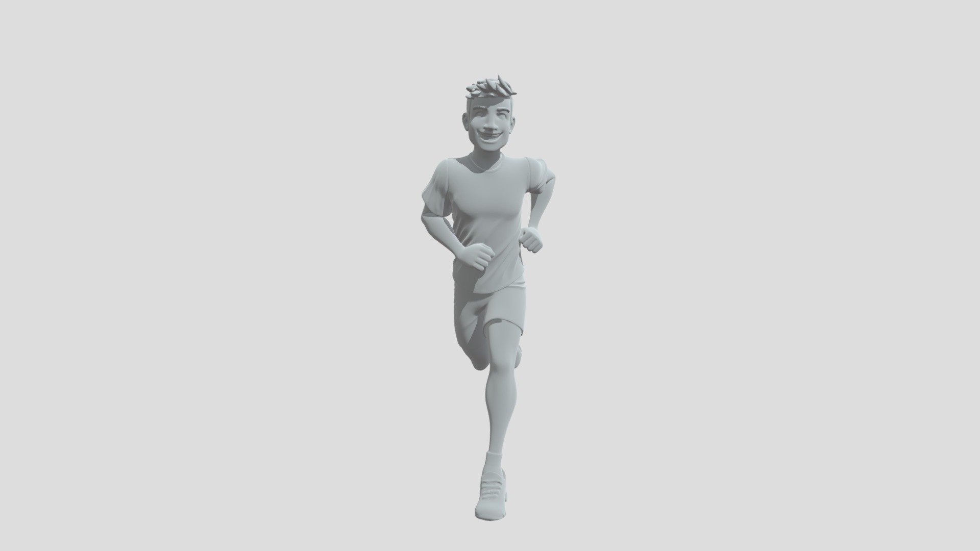 Stylized cartoon male runner, - 3D model by jasalteuggongdae [80f387f ...