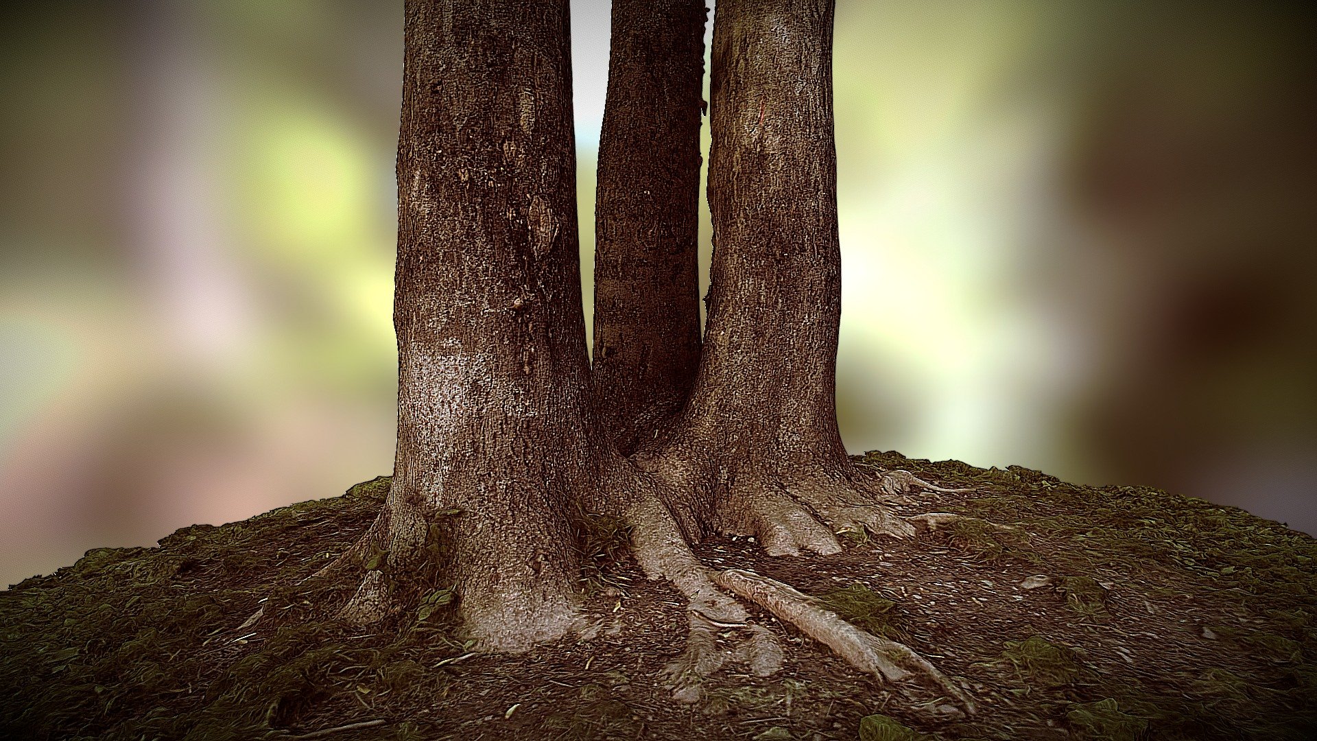 Triple Trees 01c - 3D model by Barbucha Studio (@lukinec) [80f7f2e ...