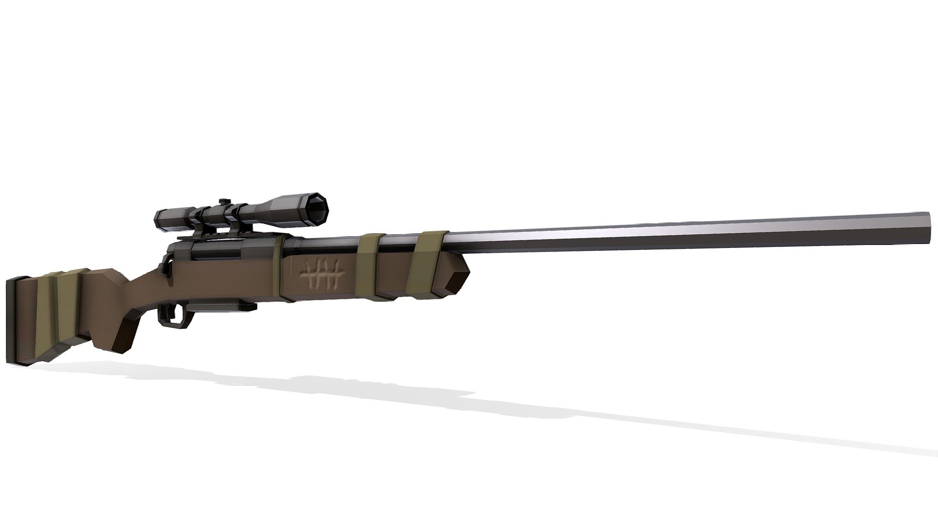 Bolt-Action Rifle (Low Poly) - 3D model by Likonisa (@likonisa3D ...
