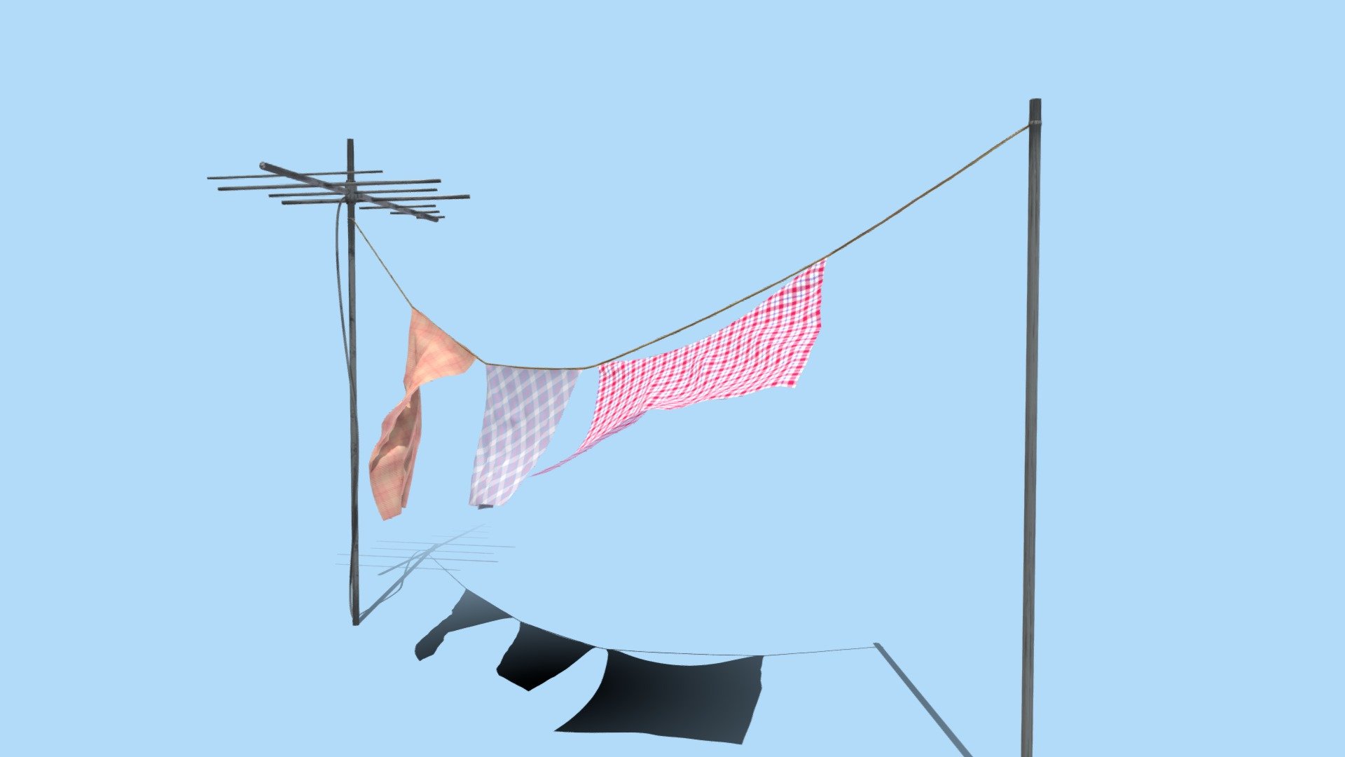 Laundry - Spreading Sheets (animated) - Buy Royalty Free 3D model by ...
