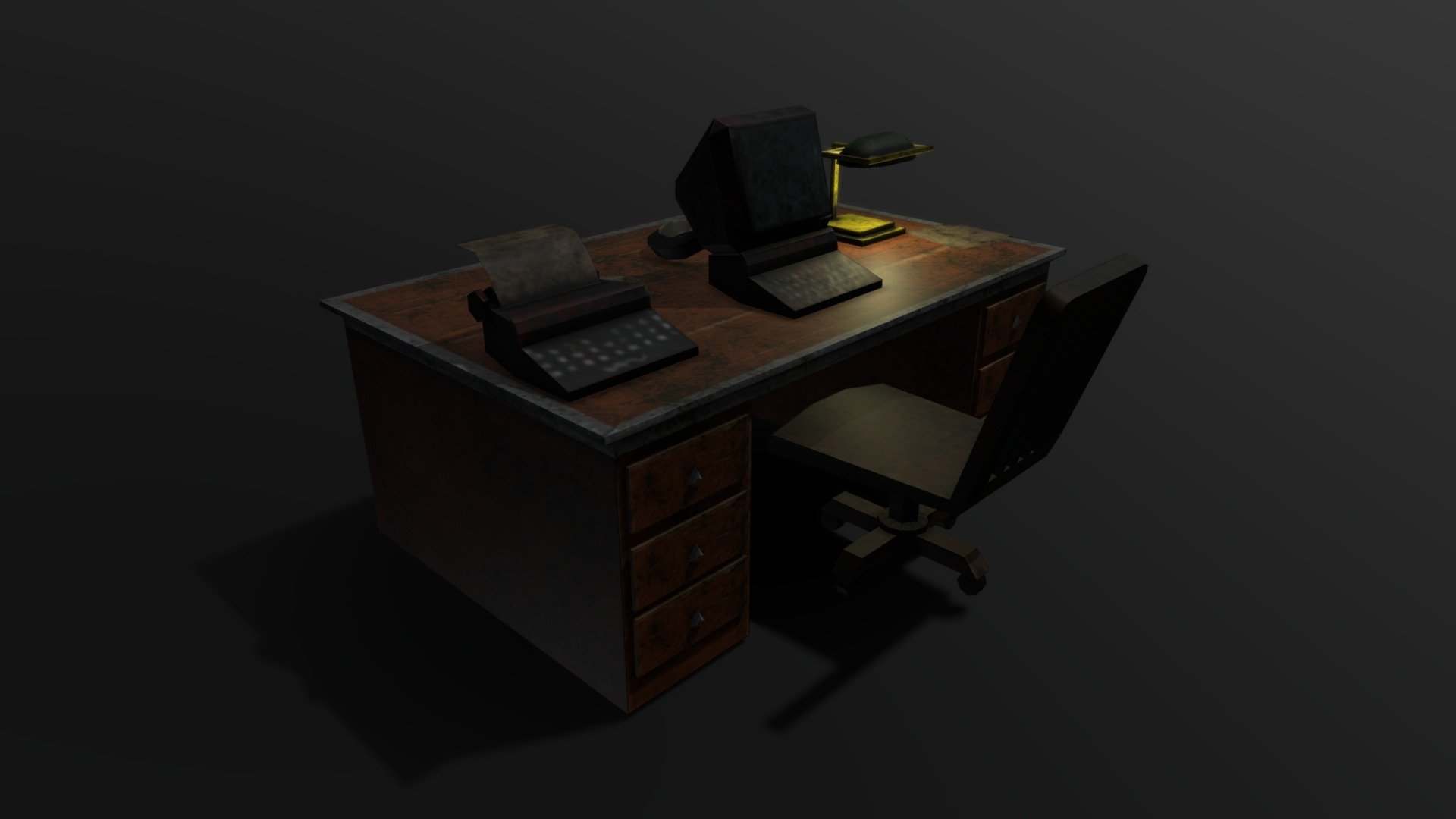 Old office desk - 3D model by Ari Brena (@ari.delabrena) [8100027 ...