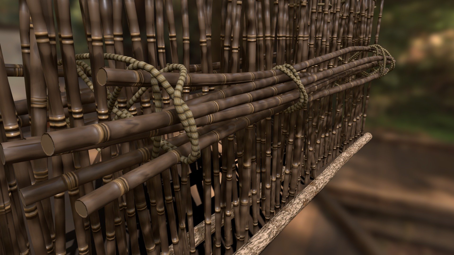 Bamboo Wall - Download Free 3D model by Simon Laisné (@350rdlc.sl ...