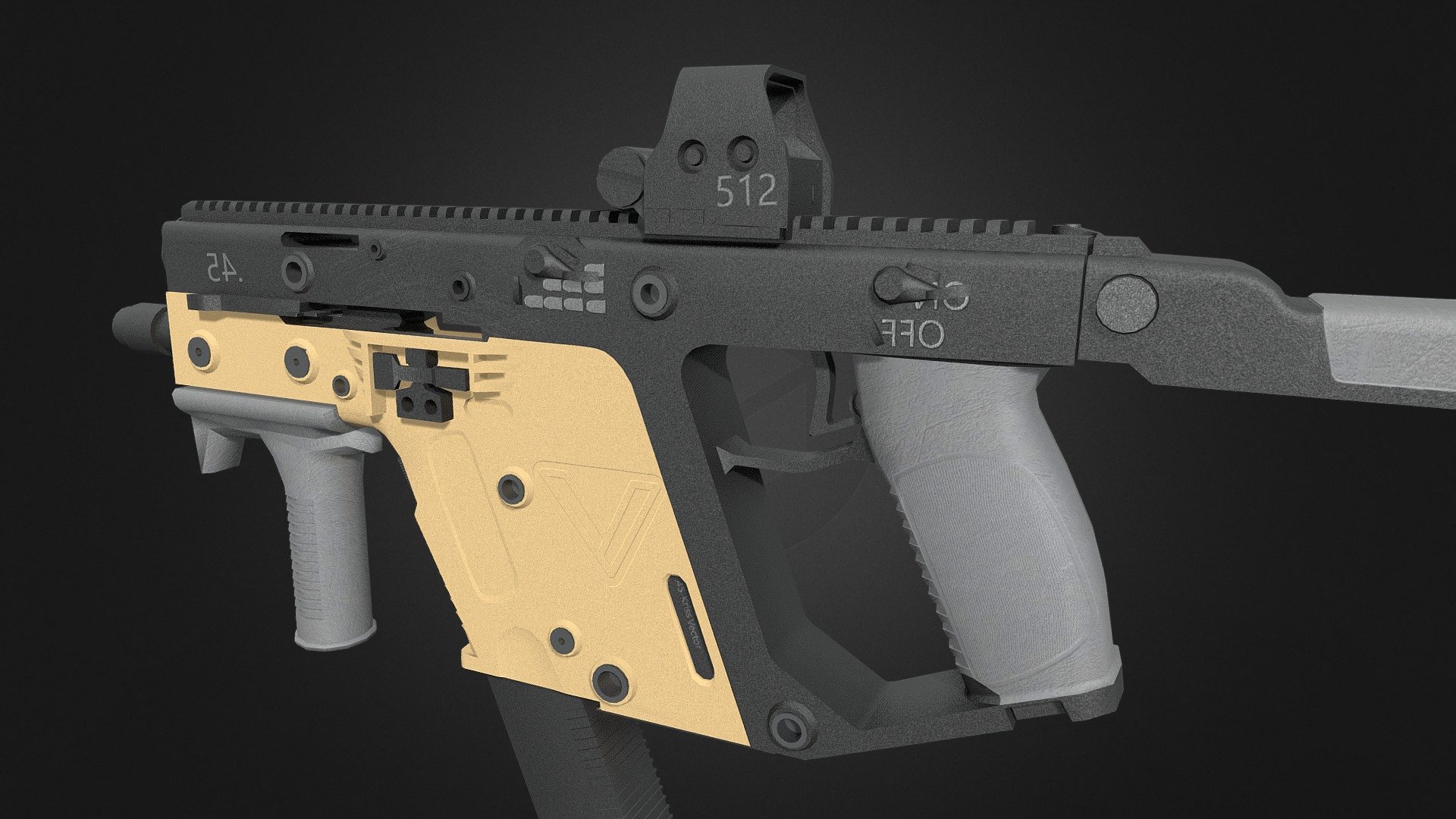 Kriss Vector .45 G1 Automatic - 3D model by Brahian SG (@Brahian_s_g ...