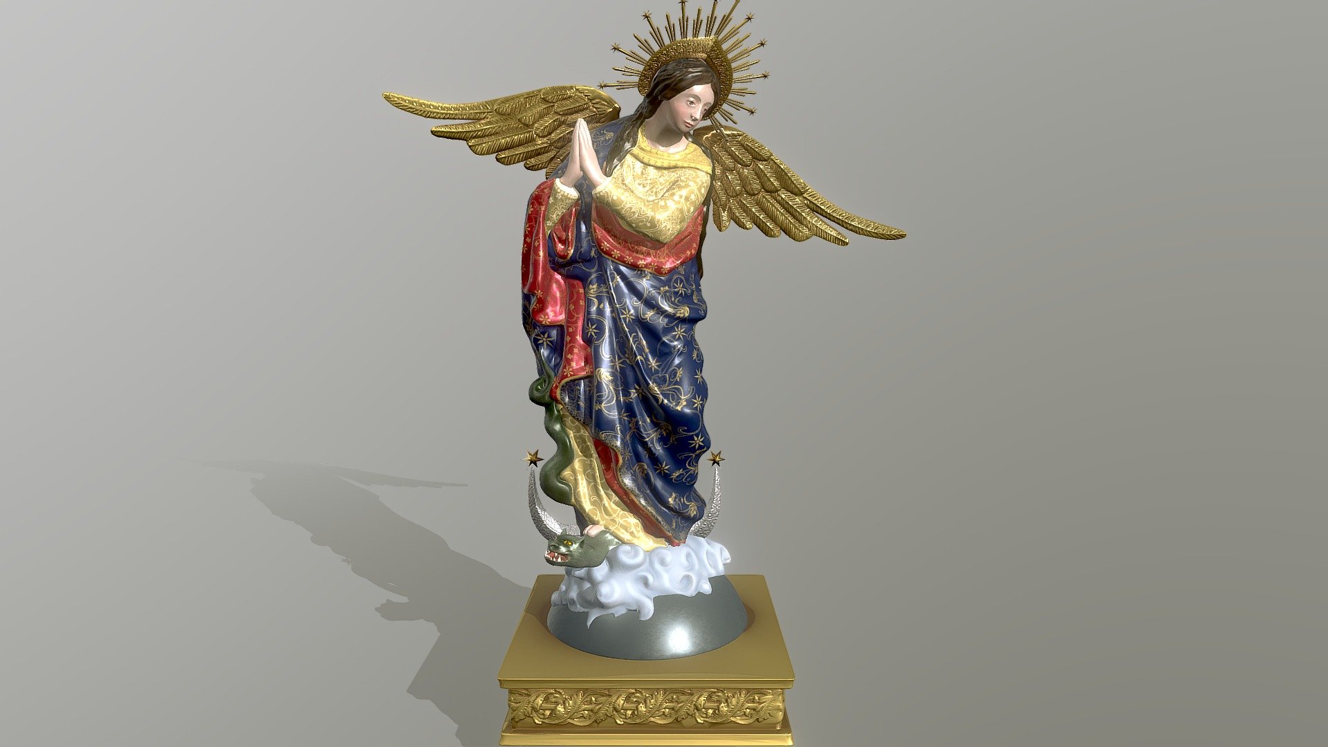Virgin Mary Inmaculate - 3D model by ikonosarvi82 [81020a6] - Sketchfab
