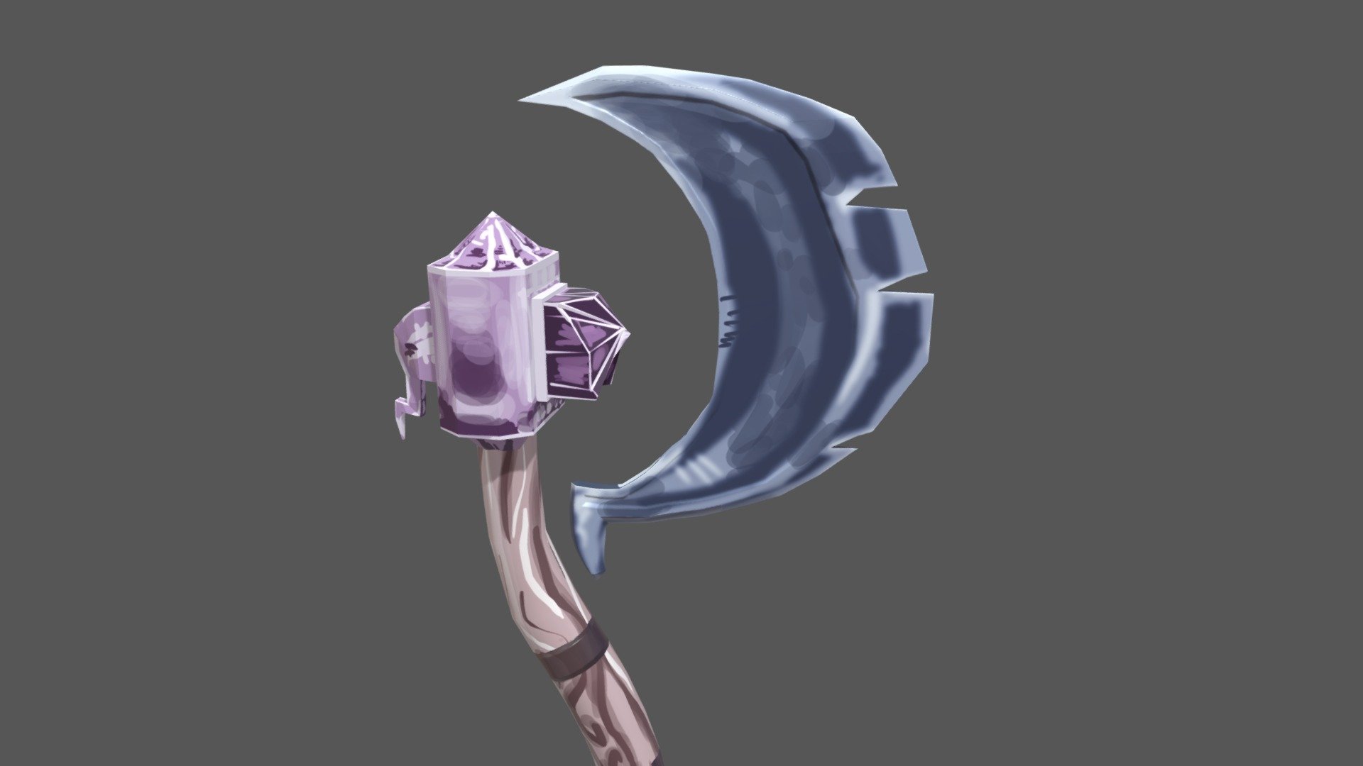 Fantasy Moon Axe Prop - 3D model by adec1122 [8102bbf] - Sketchfab