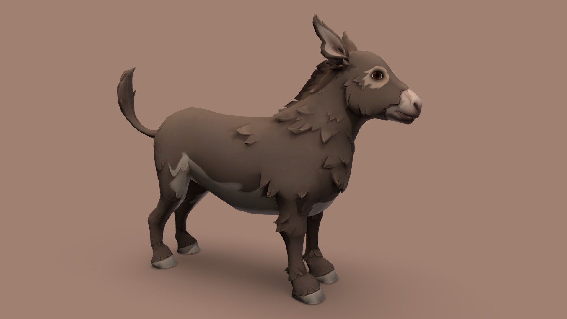 Stylized Donkey 3D Model (Free Download) - Download Free 3D model by ...