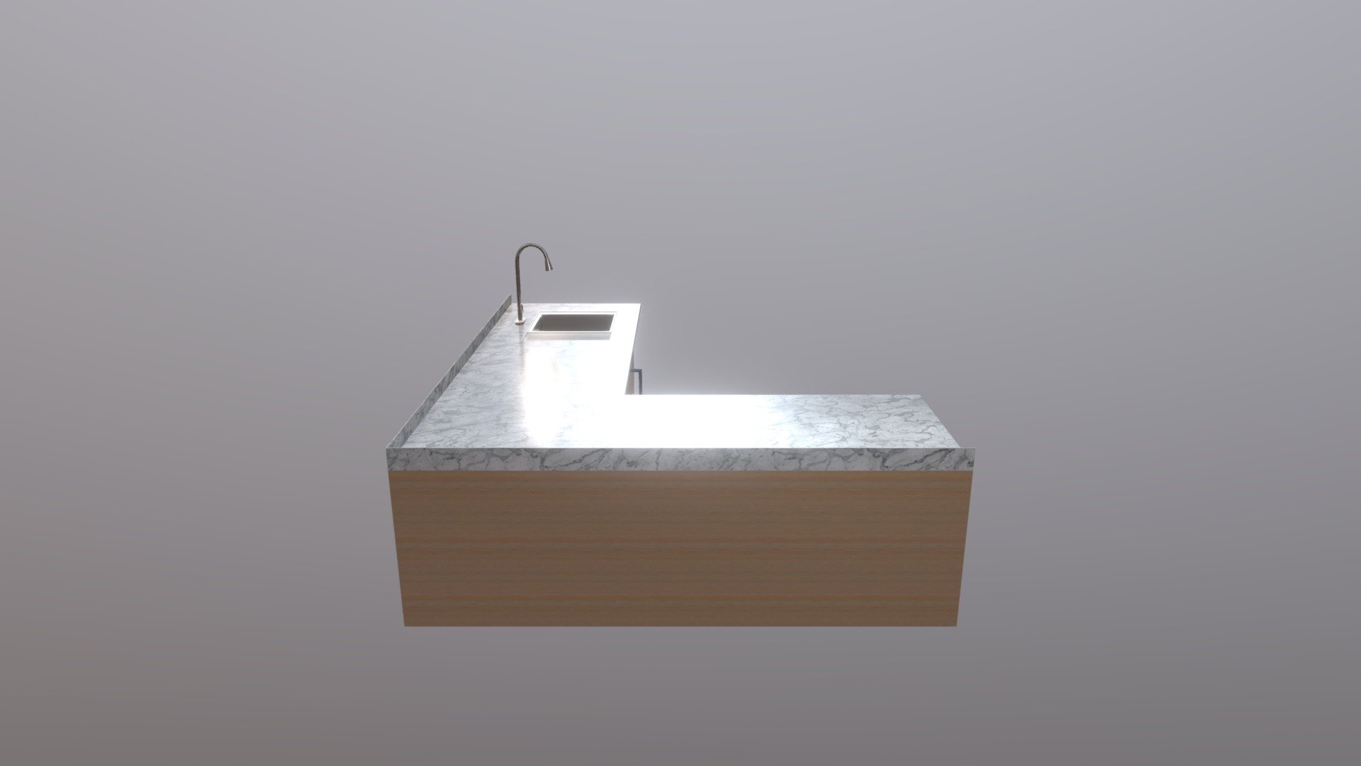 Kitchen Counter - 3D model by abirafialramadhan [8108290] - Sketchfab