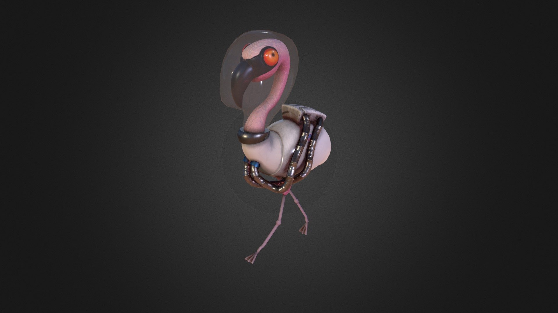 Buzz, the Space Force Flamingo - 3D model by blakearts (@syntheticorch ...