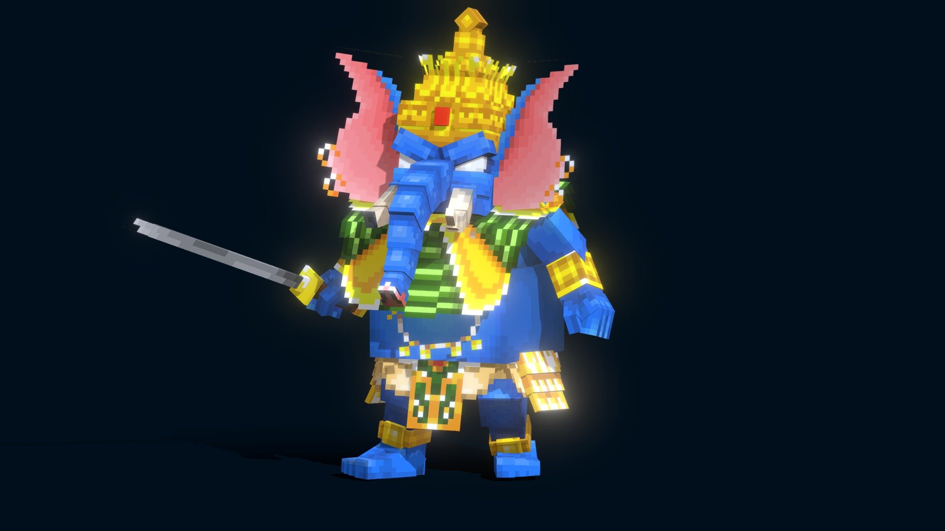 Elephant emperor minecraft boss - 3D model by cazfps [810b2c8] - Sketchfab