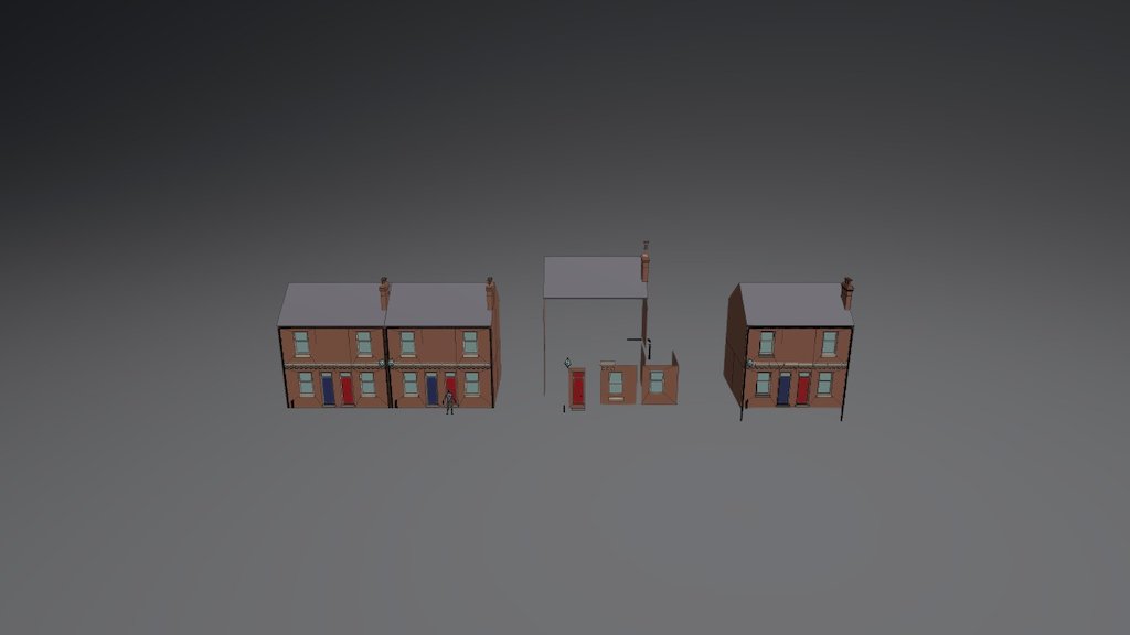 Project Asset Terracehouses 01 - Download Free 3D model by Garry ...
