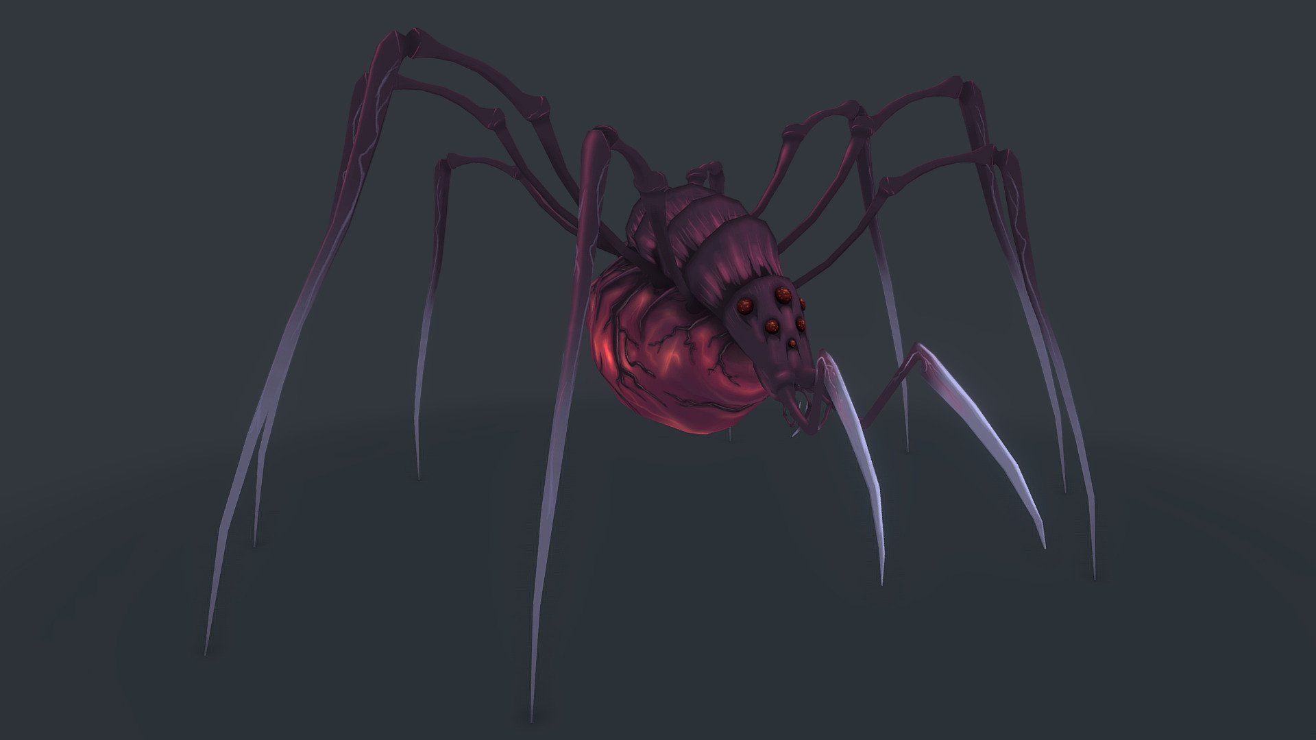 Spider handpainted - 3D model by carlito69 (charles coureau ...