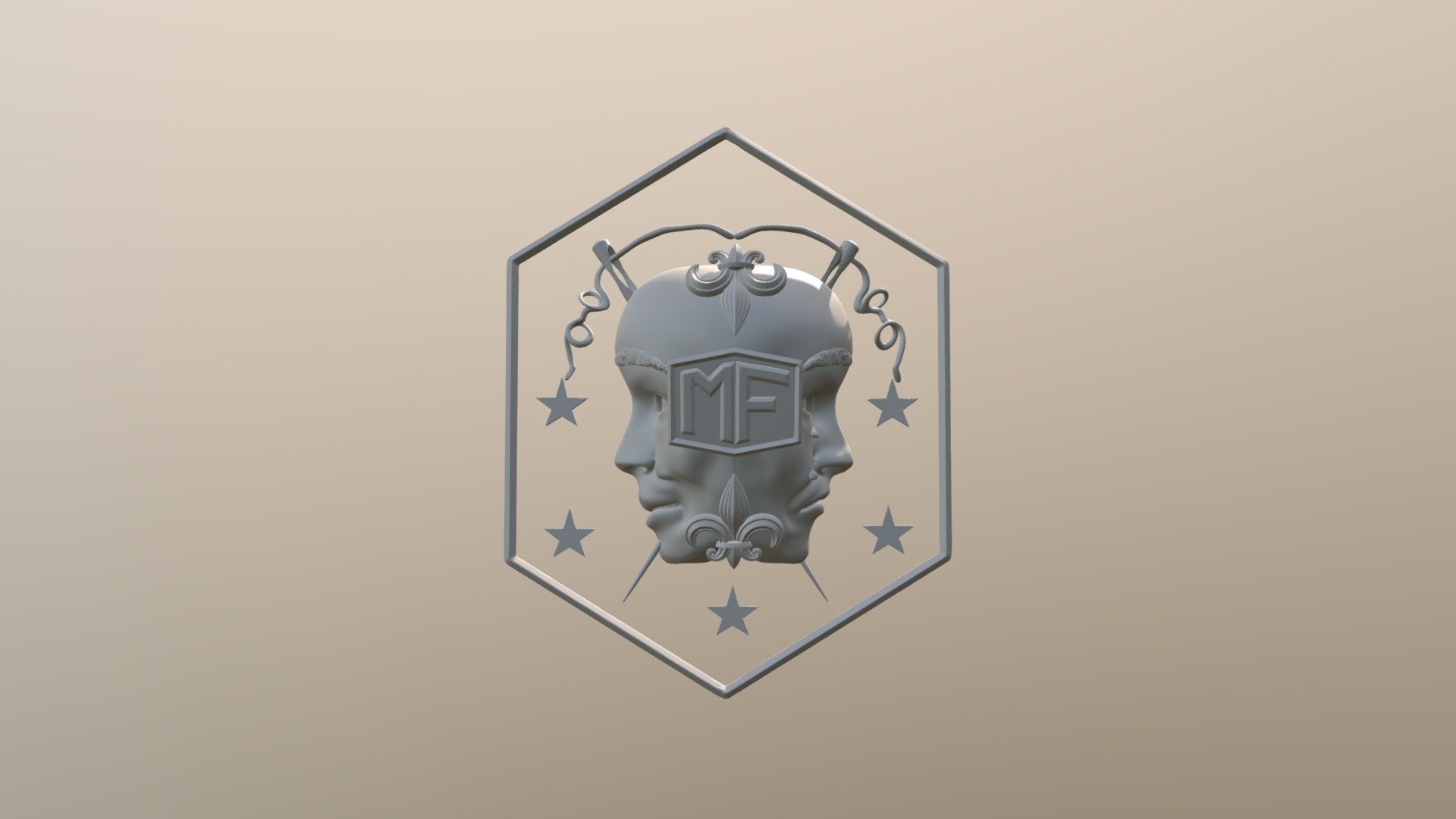 Logo MF - 3D model by Williamboly [811614d] - Sketchfab