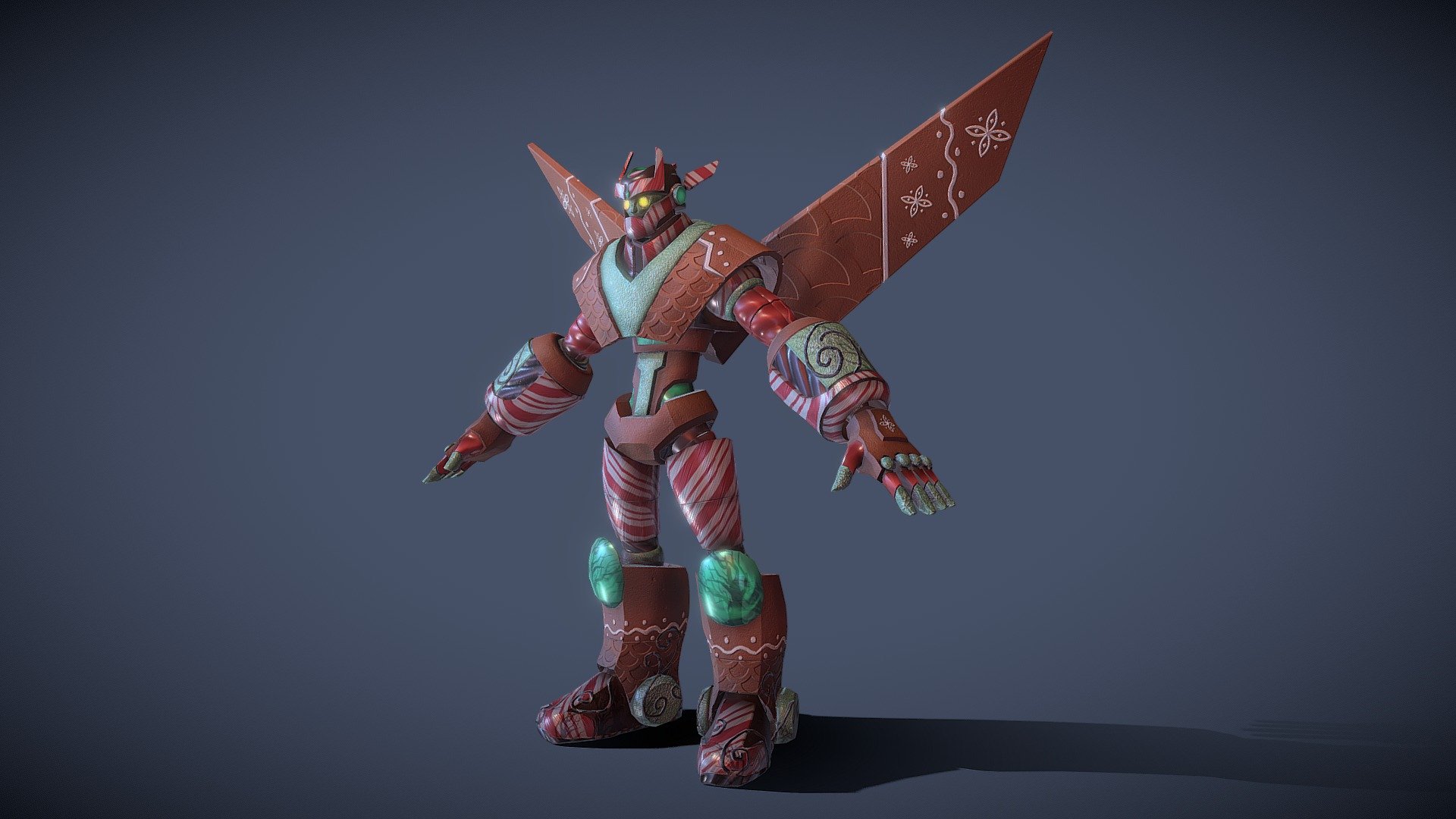 Gingerbread Robot - Download Free 3D model by kand8998 (@KaitlynAndrus ...