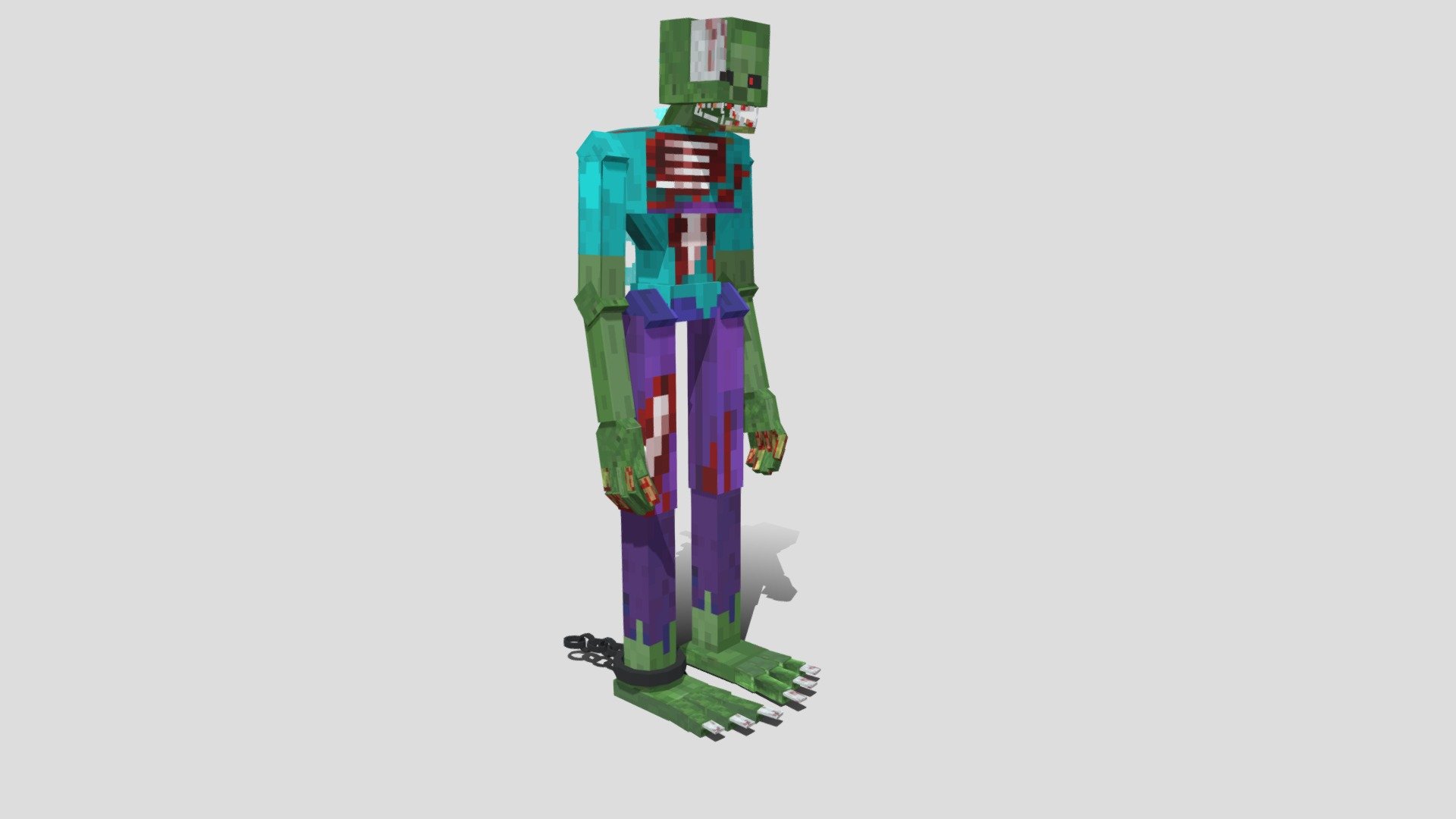 Zombie - Minecraft - Download Free 3D model by Dyneo (@khantnaynaing061 ...