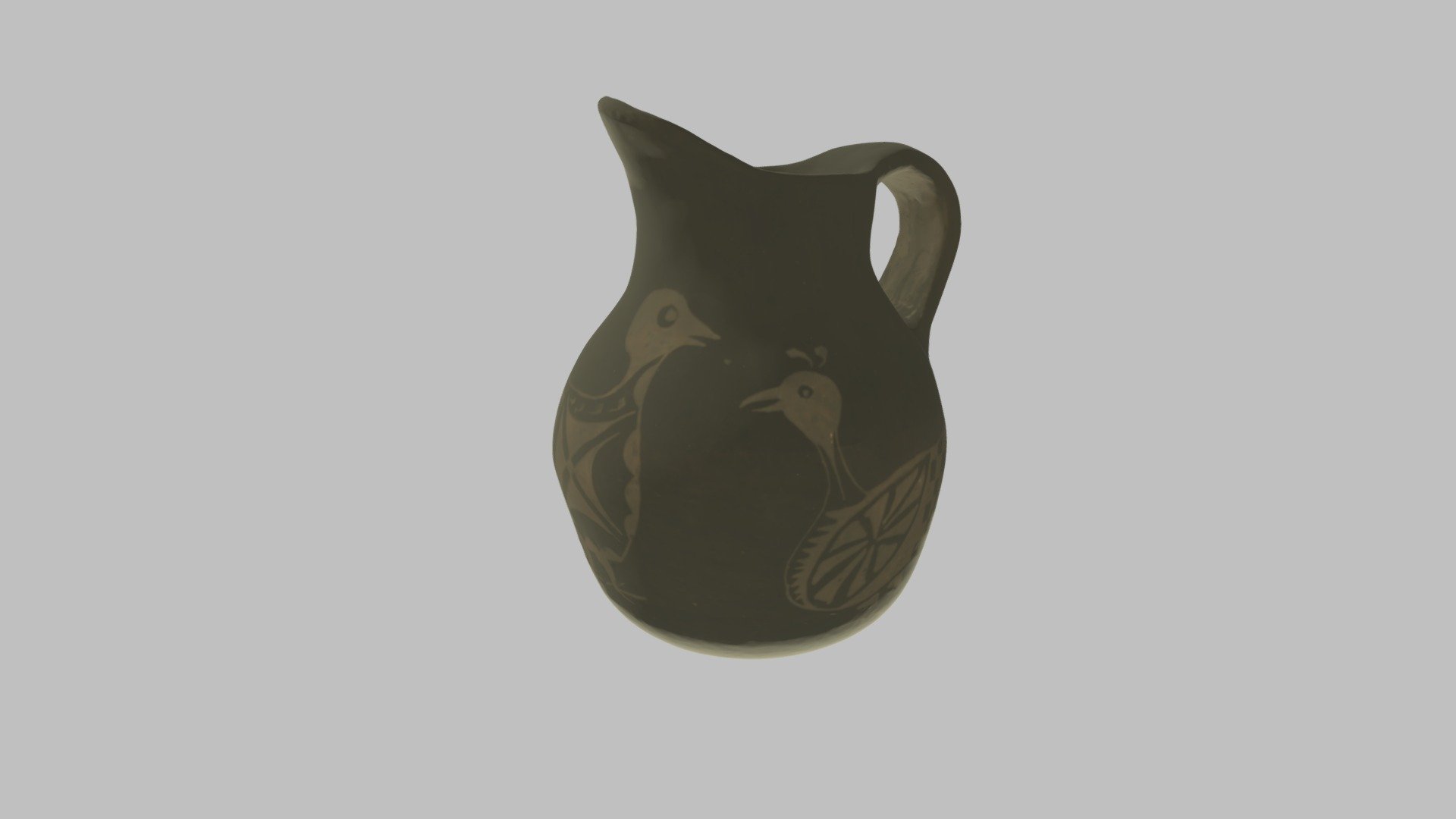 Tewa San Ildefonso-Style Blackware Pitcher - Download Free 3D model by ...