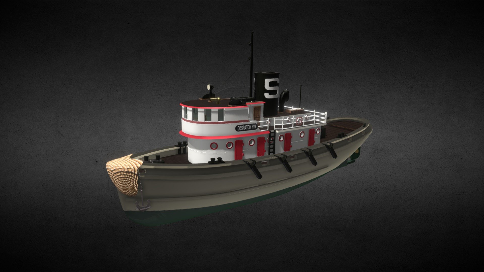 Diesel TUG Boat - 3D model by 360RSI.com [811bfc3] - Sketchfab