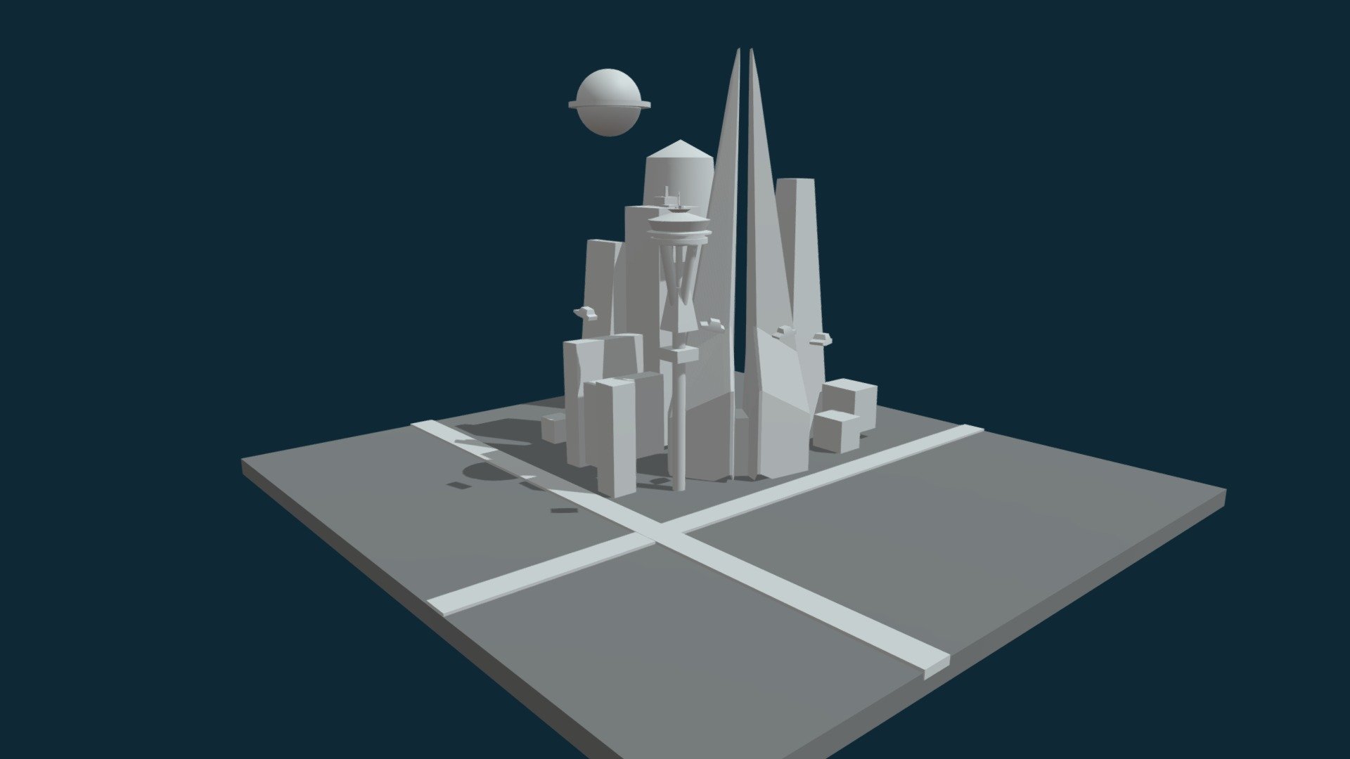 Low Poly Futuristic Skyscrapers - 3D model by WizenedLocket [81220ae ...