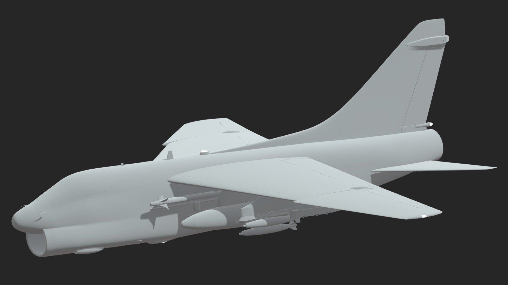 A7 Corsair II in Flight (BLENDER) - Download Free 3D model by ...