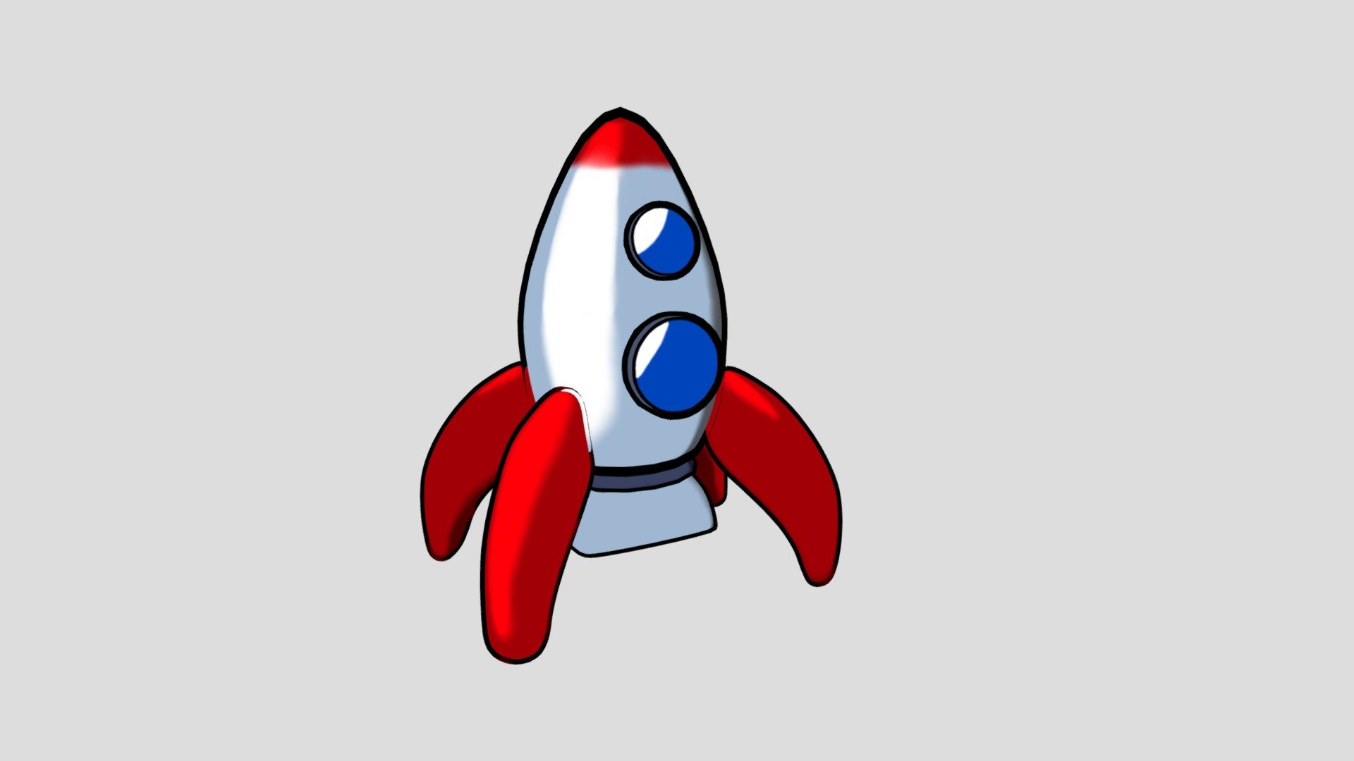3D Toon Shaded Rocket - Download Free 3D model by Mustafa Bashir ...