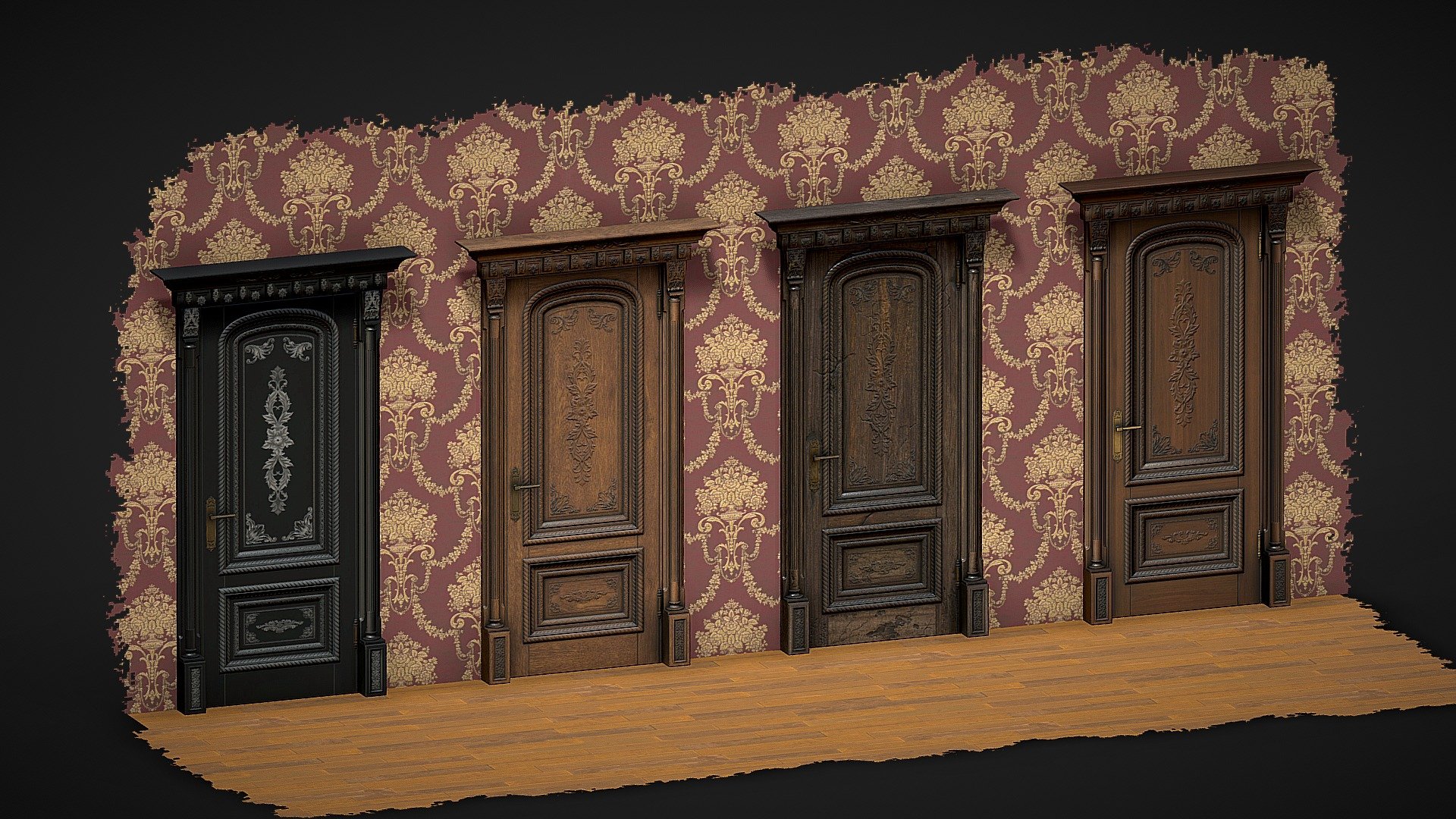 Classic doors - Download Free 3D model by Medv3D [812b15a] - Sketchfab