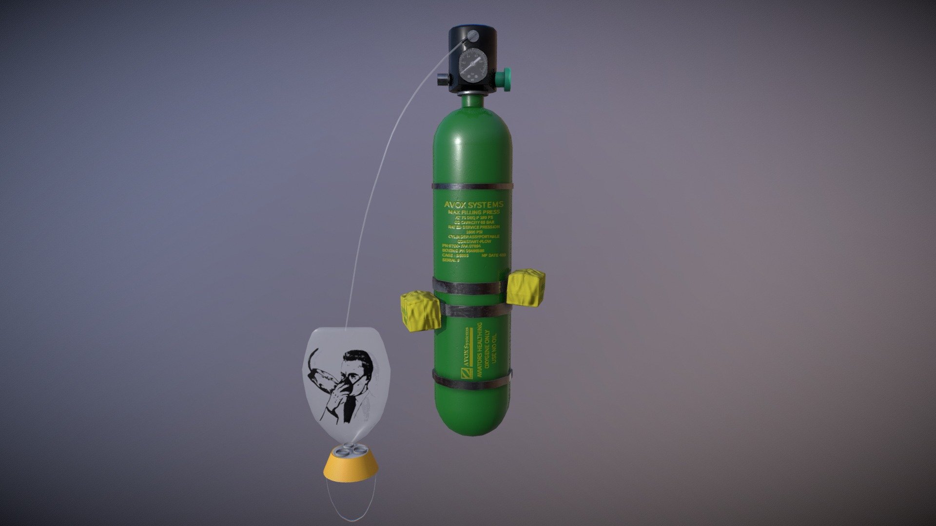 Bouteille d'Oxygène - 3D model by julien.boutet.XXII [812bd1e] - Sketchfab
