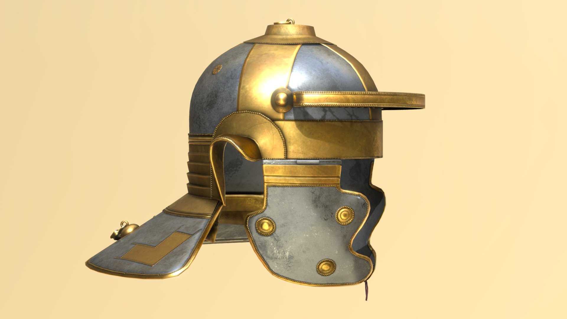 Niedermörmter Helmet - Iron and Bronze. - Buy Royalty Free 3D model by ...