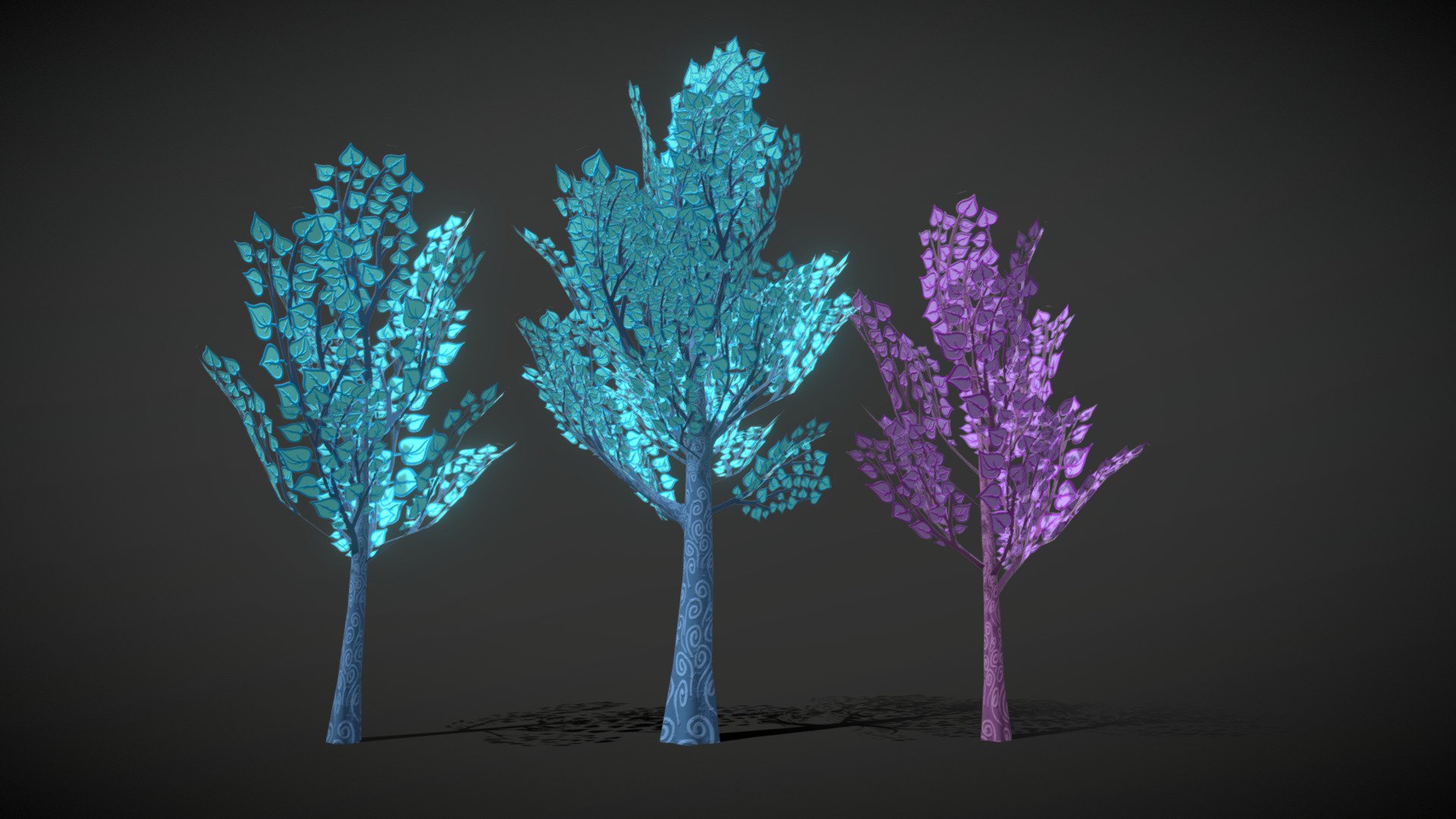 Fantasy Stylized Magic Tree Game Ready Asset - Buy Royalty Free 3D ...