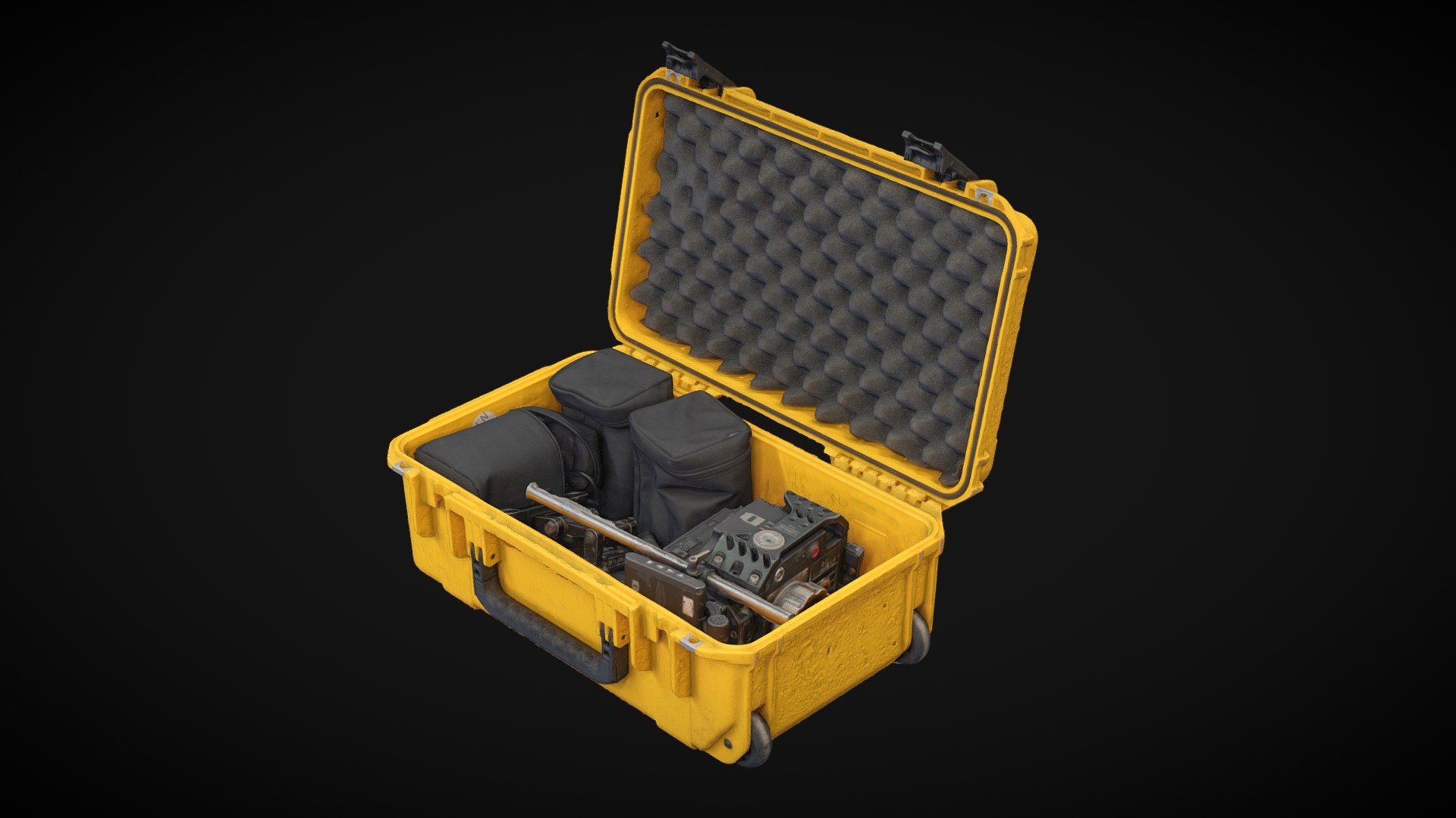 Yellow equipment case with RED movie camera - Download Free 3D model by ...