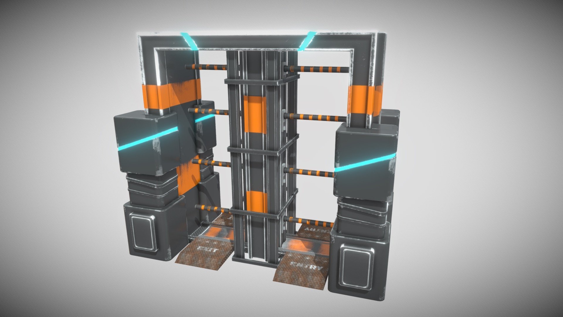 security gate - 3D model by Kuba (@s12942) [813413d] - Sketchfab