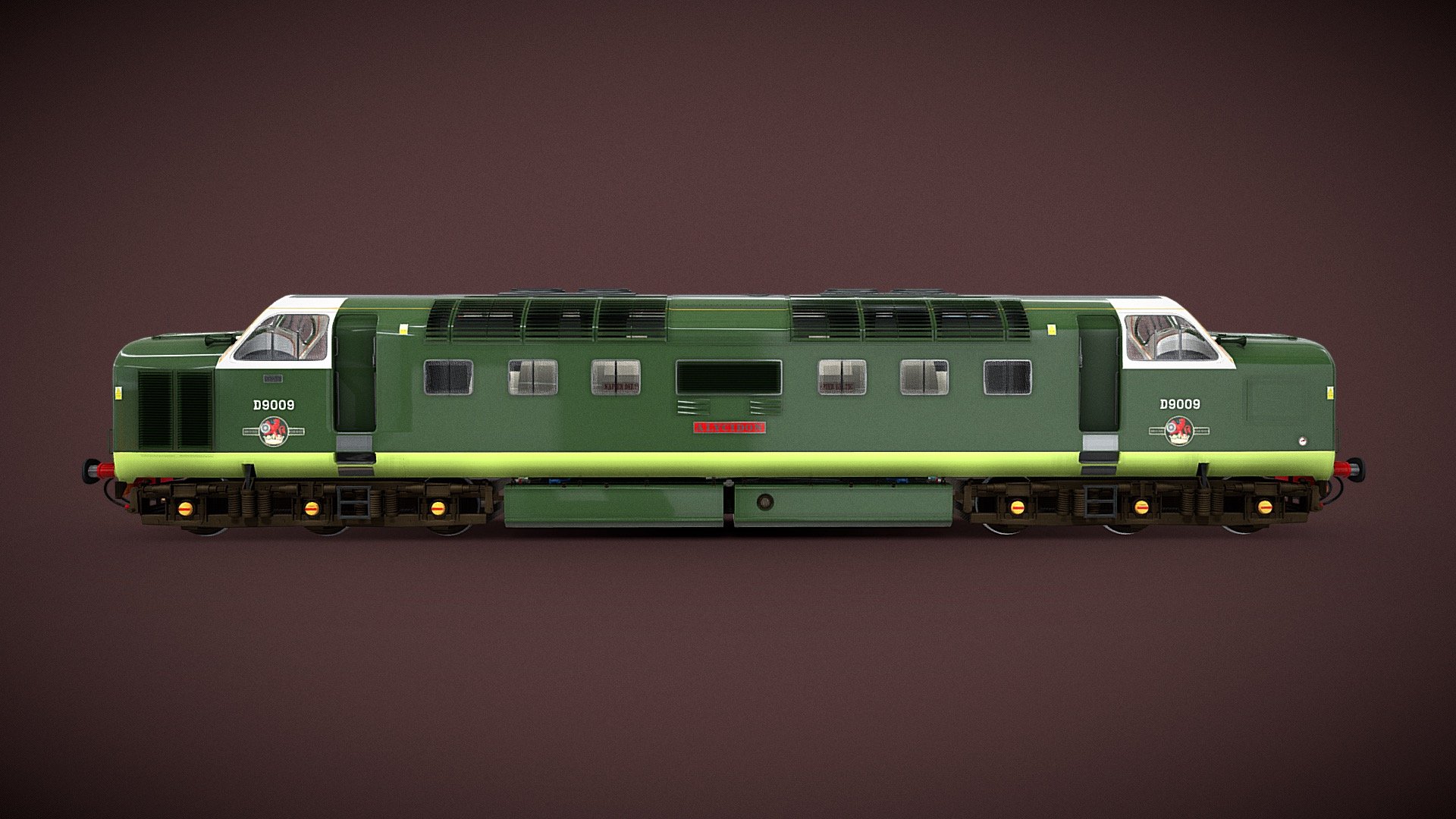 Class 55 BR Green - D9009 Alycidon - Download Free 3D model by ...