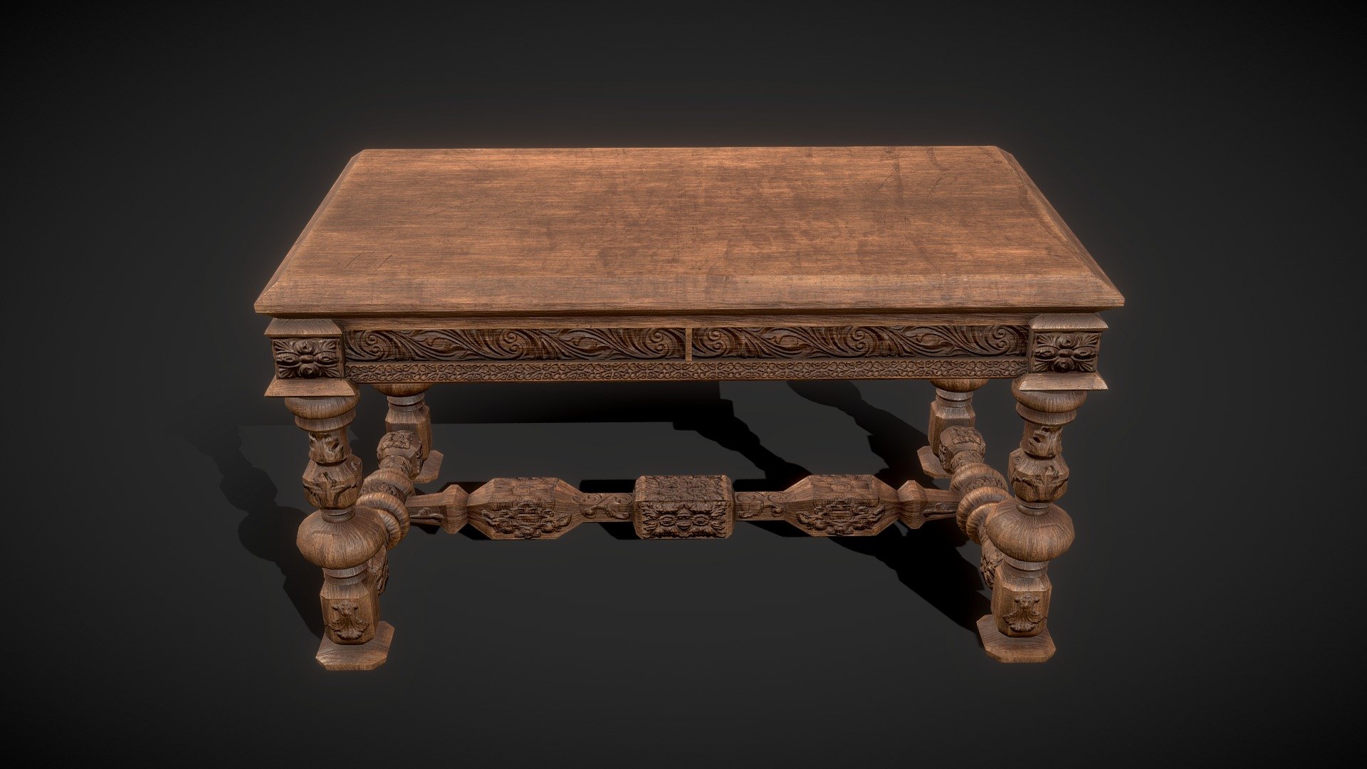 Vintage Table - Buy Royalty Free 3D model by Karolina Renkiewicz ...